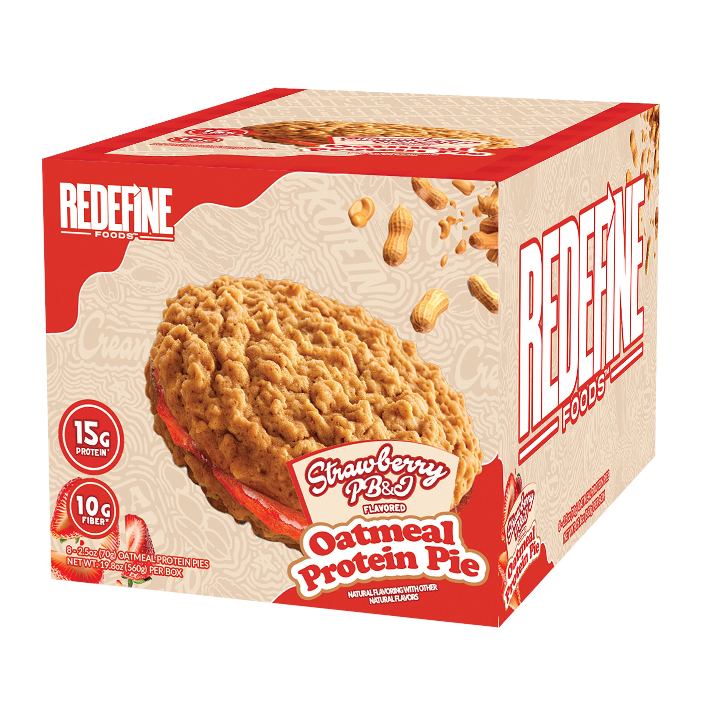 Redefine Foods - Oatmeal Protein Pie - Peanut Butter Strawberry Jelly ...