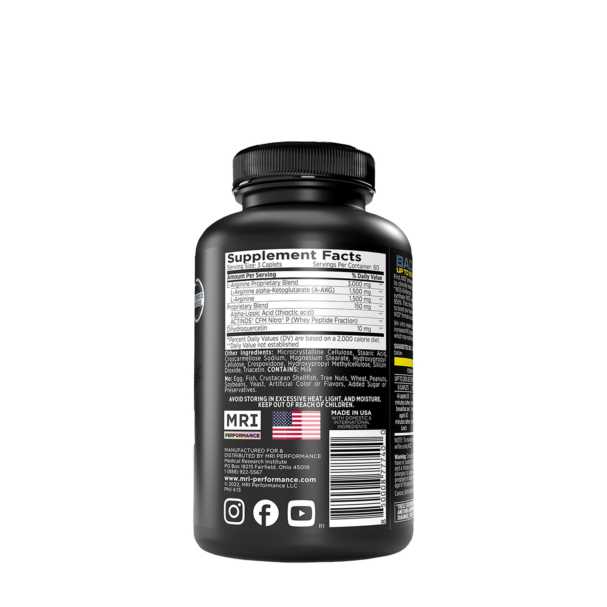 MRI® Performance N02® Nos-Enhanced Hemodilator - 180 Caplets | GNC