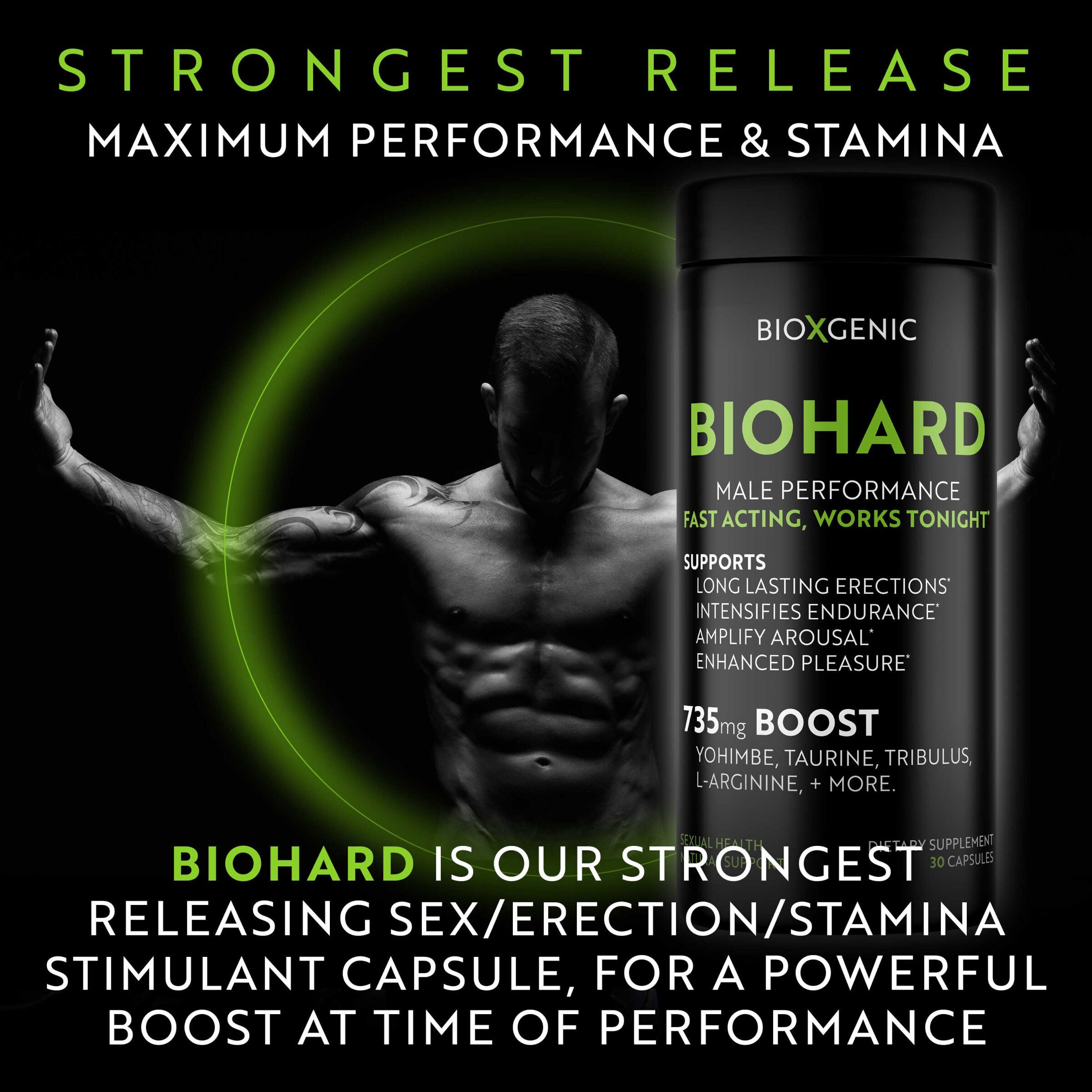 BioXgenic - BIOHARD Male Performance - 30 Capsules (30 Servings) | GNC