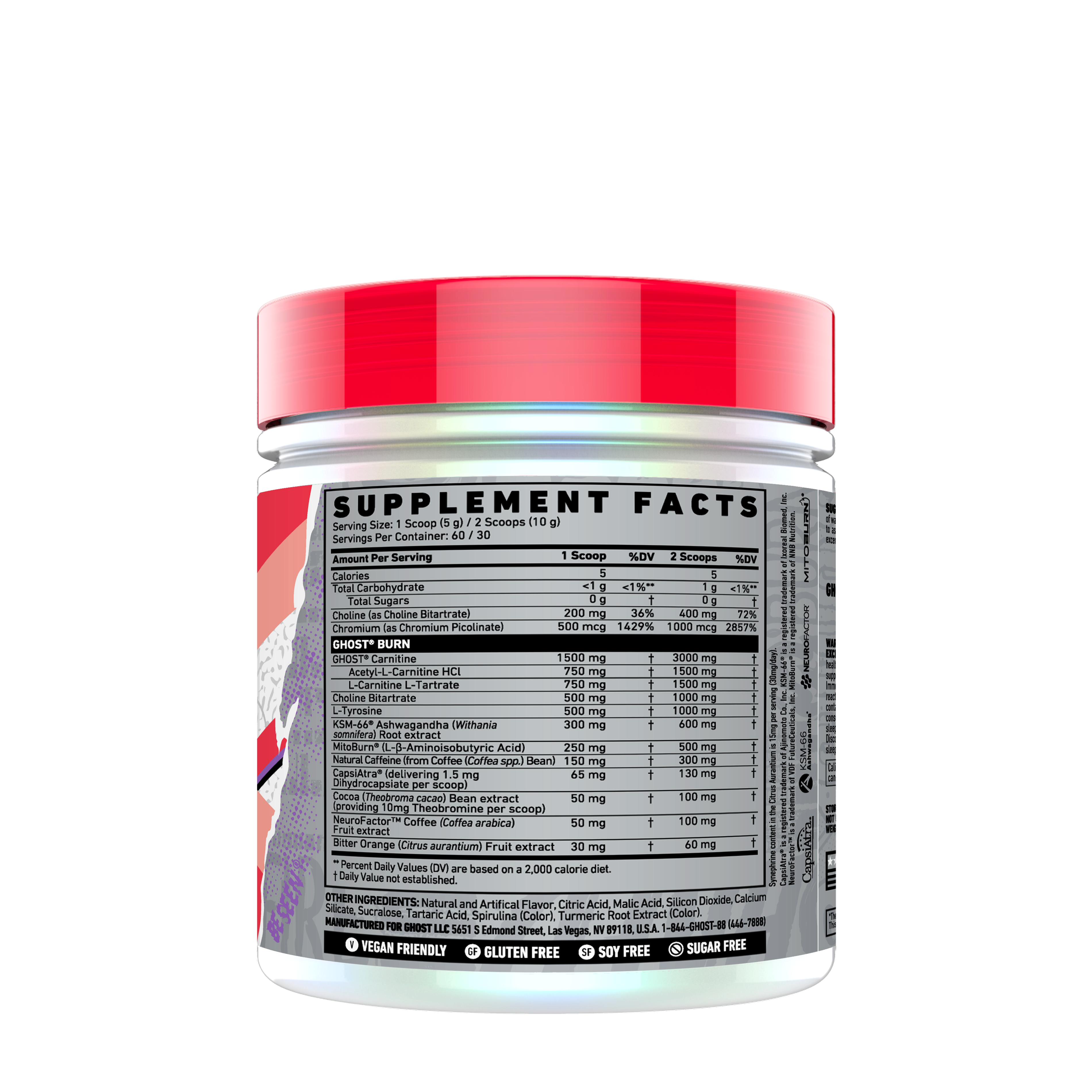 GHOST® - Burn, Guava Berry - 10.6 oz. (60 Servings) | GNC