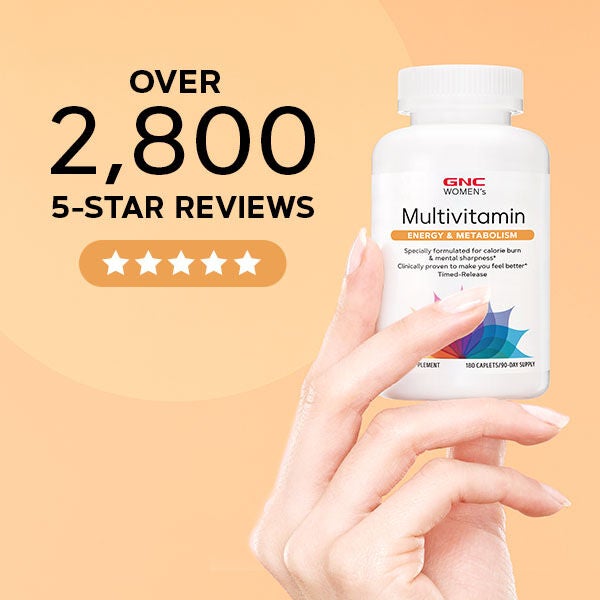 GNC Women's - Energy & Metabolism Multivitamin - 90 Caplets (45 ...