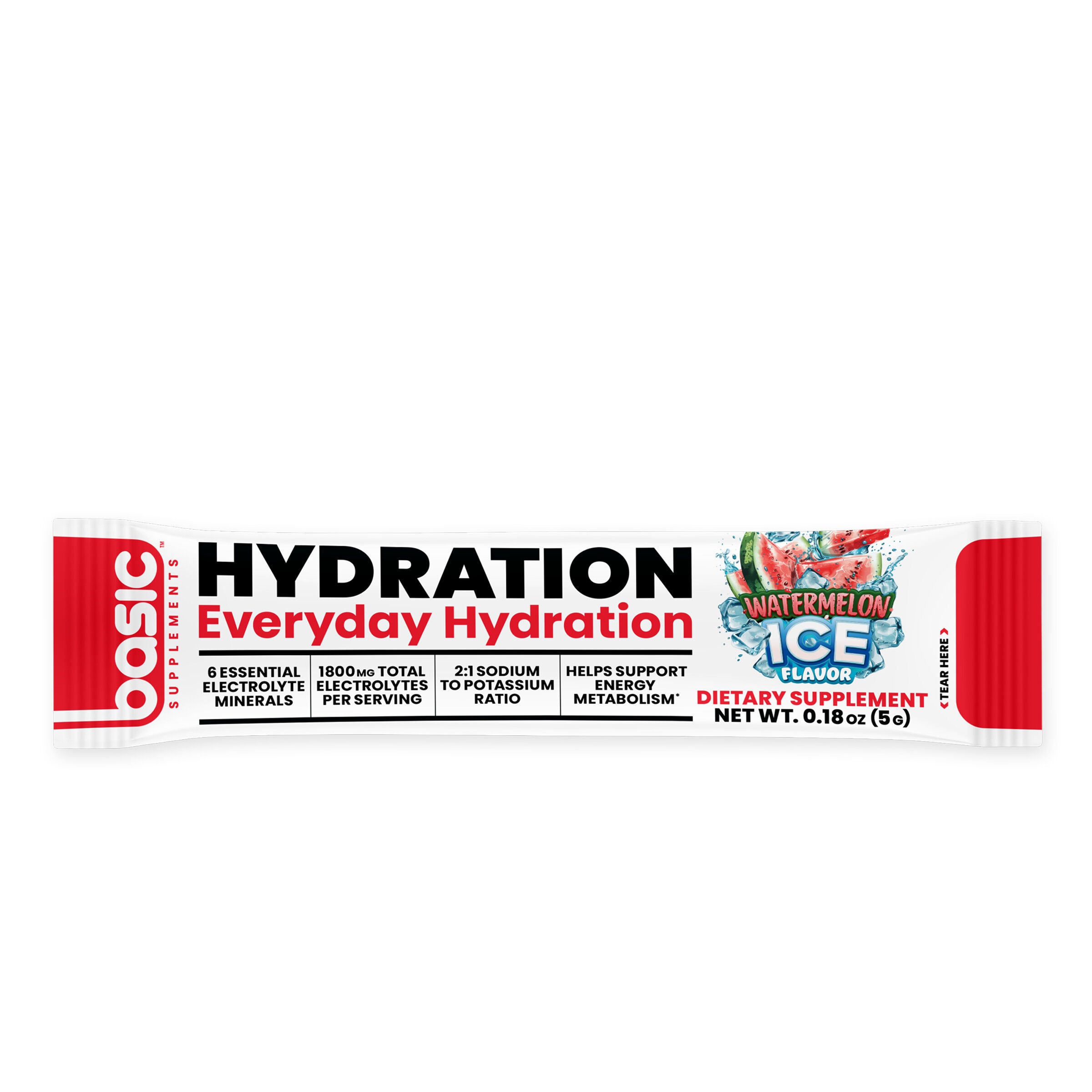 Basic Supplements - Hydration - Watermelon Ice (20 Stickpacks) | GNC