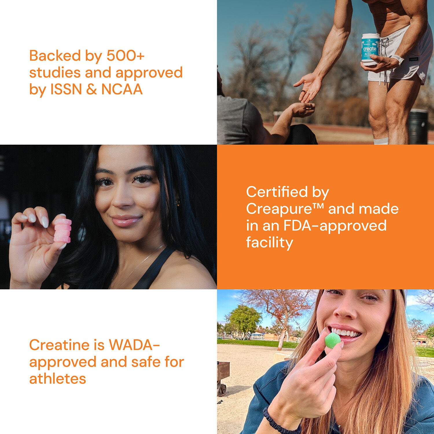 Create Wellness - Creatine Monohydrate Gummies - Orange - 45 Gummies ...