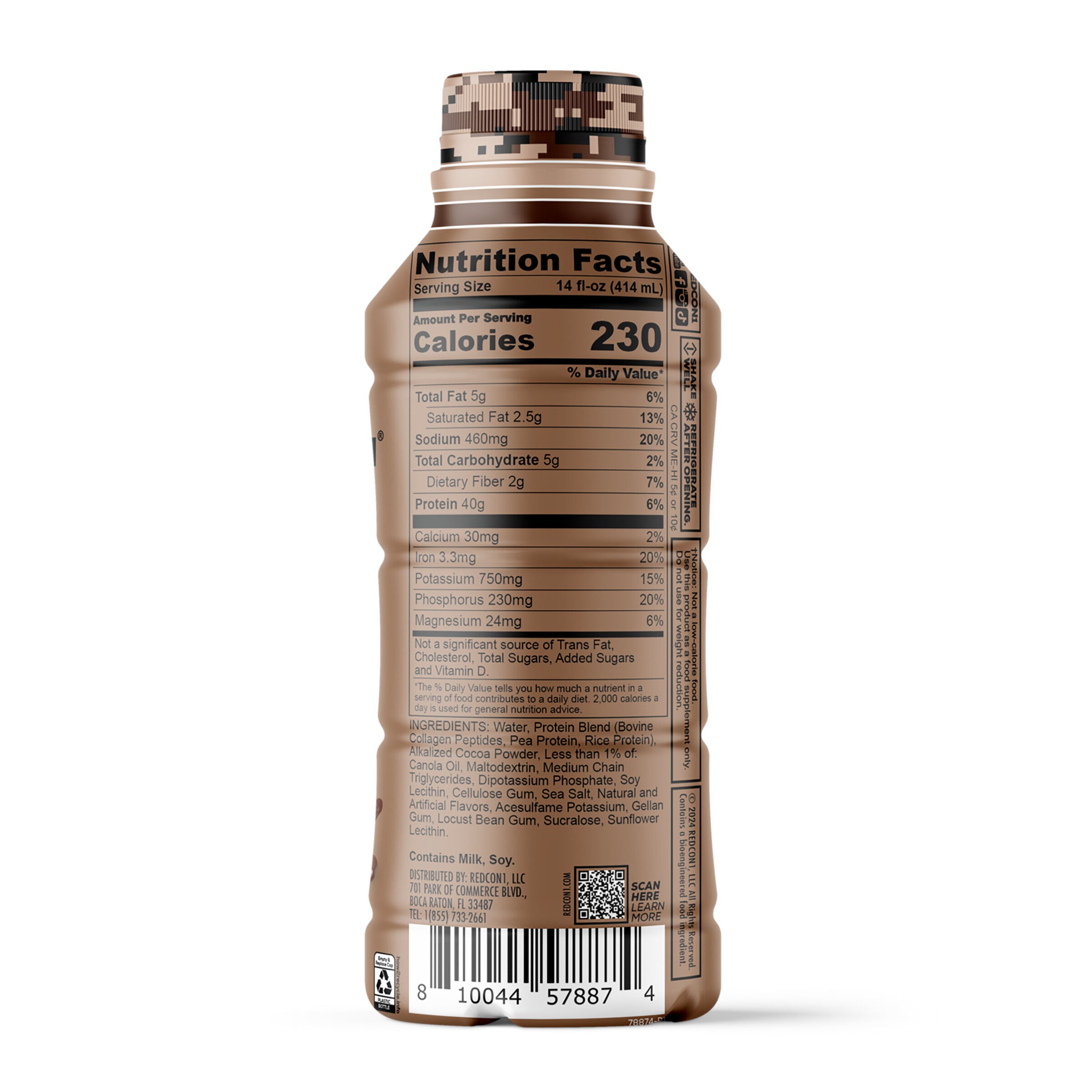 REDCON1 - MRE Whole Food Protein RTD - Milk Chocolate - 14 fl oz. (12 ...