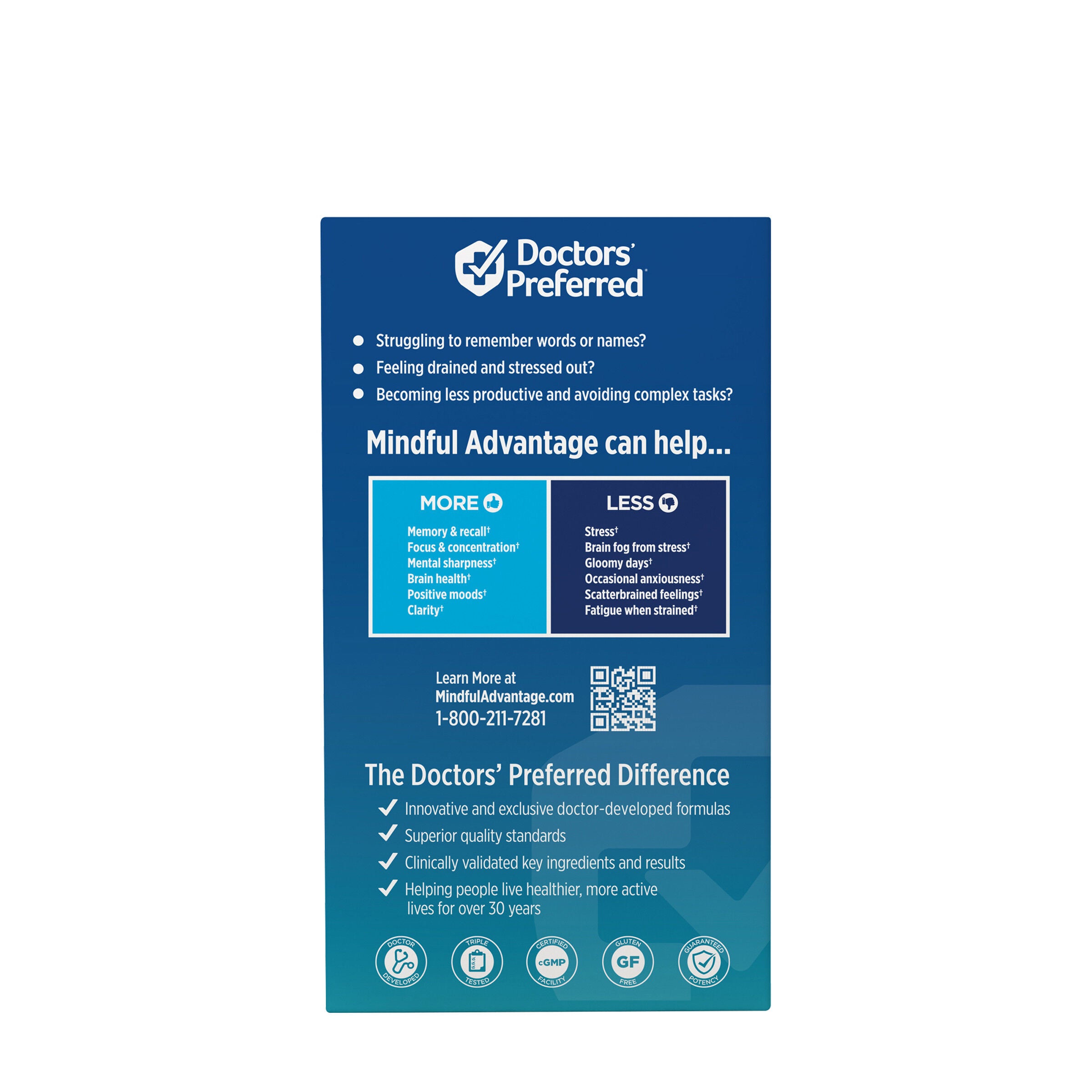 Doctors' Preferred® - Mindful Advantage - 30 Capsules (30 Servings) | GNC