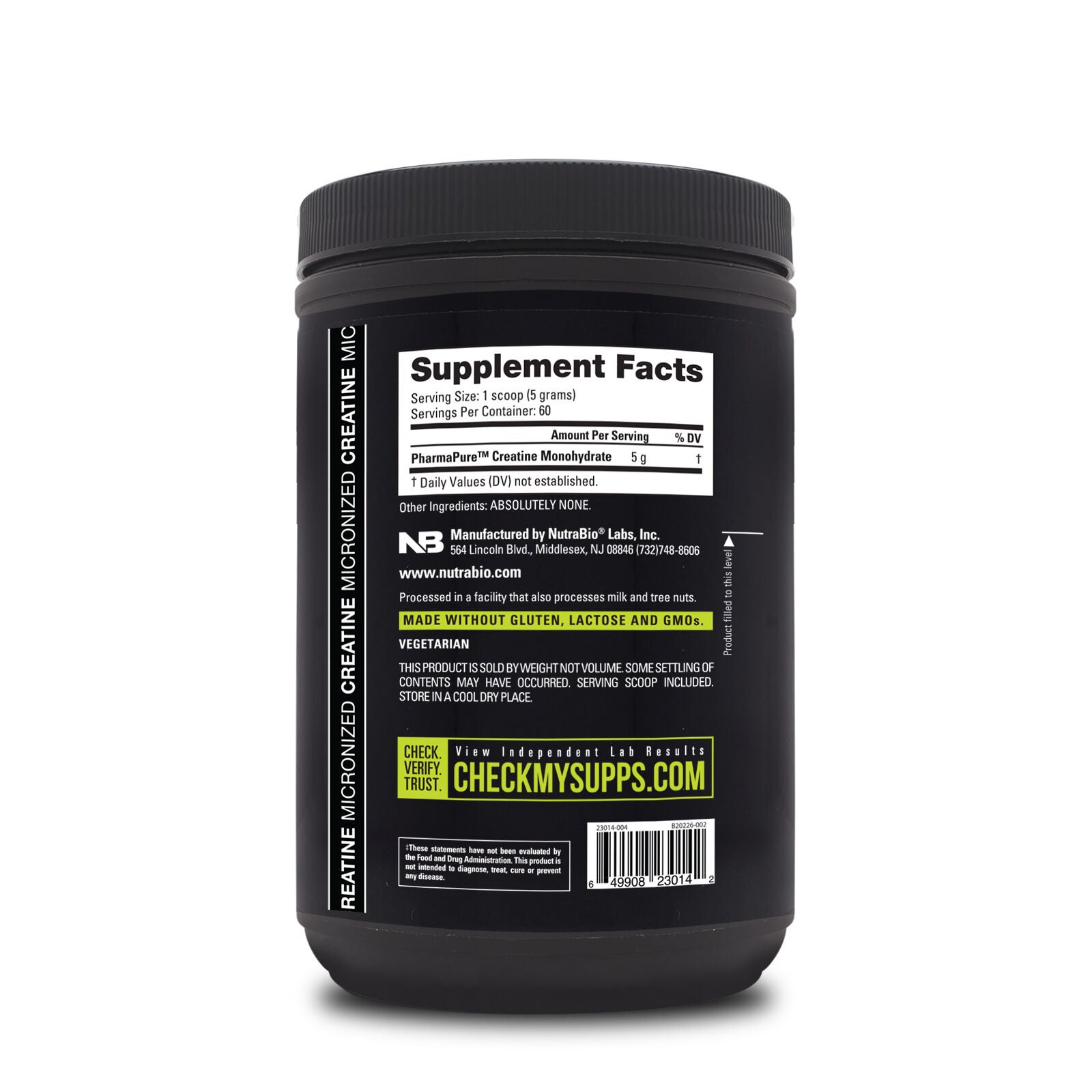 NutraBio - Creatine Monohydrate - 60 Servings | GNC