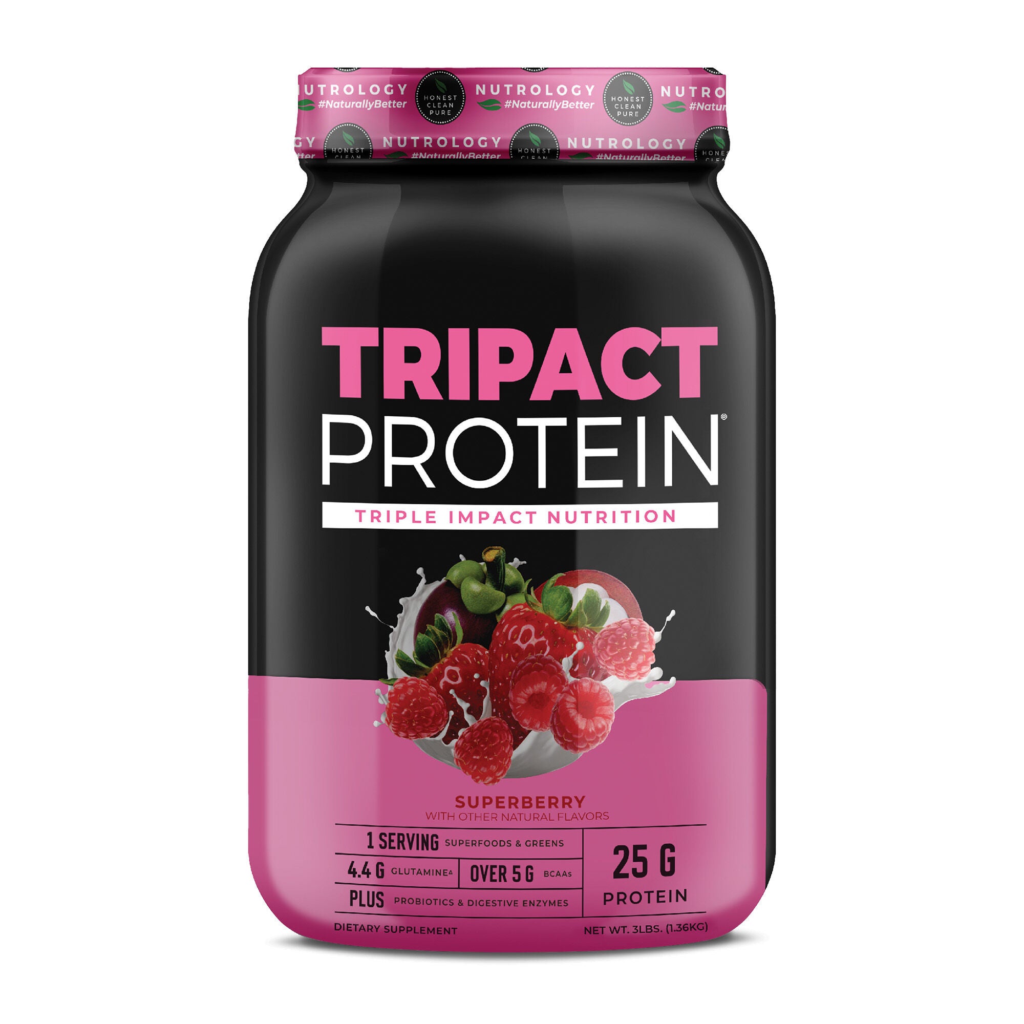 Nutrology - Tripact Protein - Superberry - 40 Servings | GNC