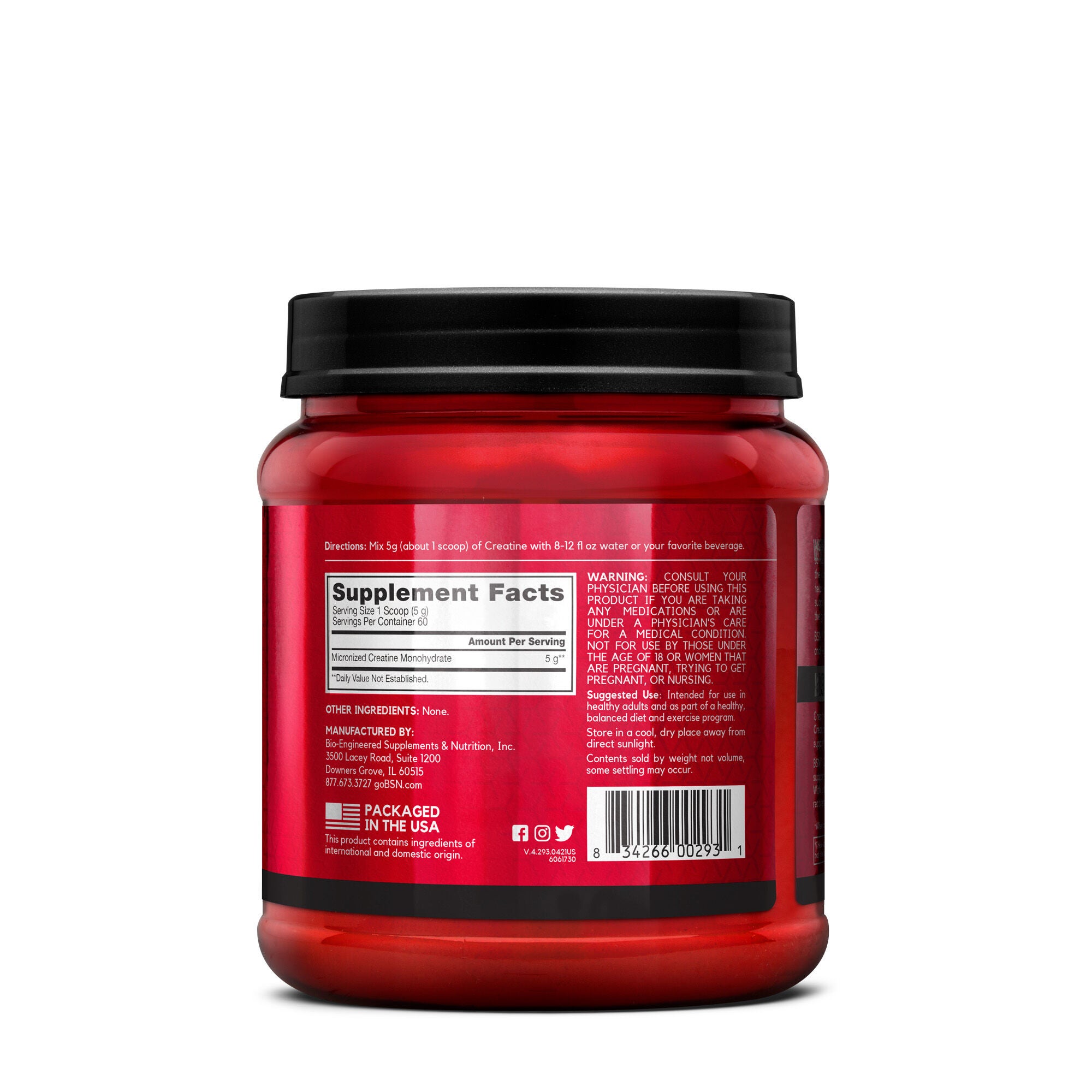 BSN® - Creatine - Unflavored - 10.9 oz | GNC