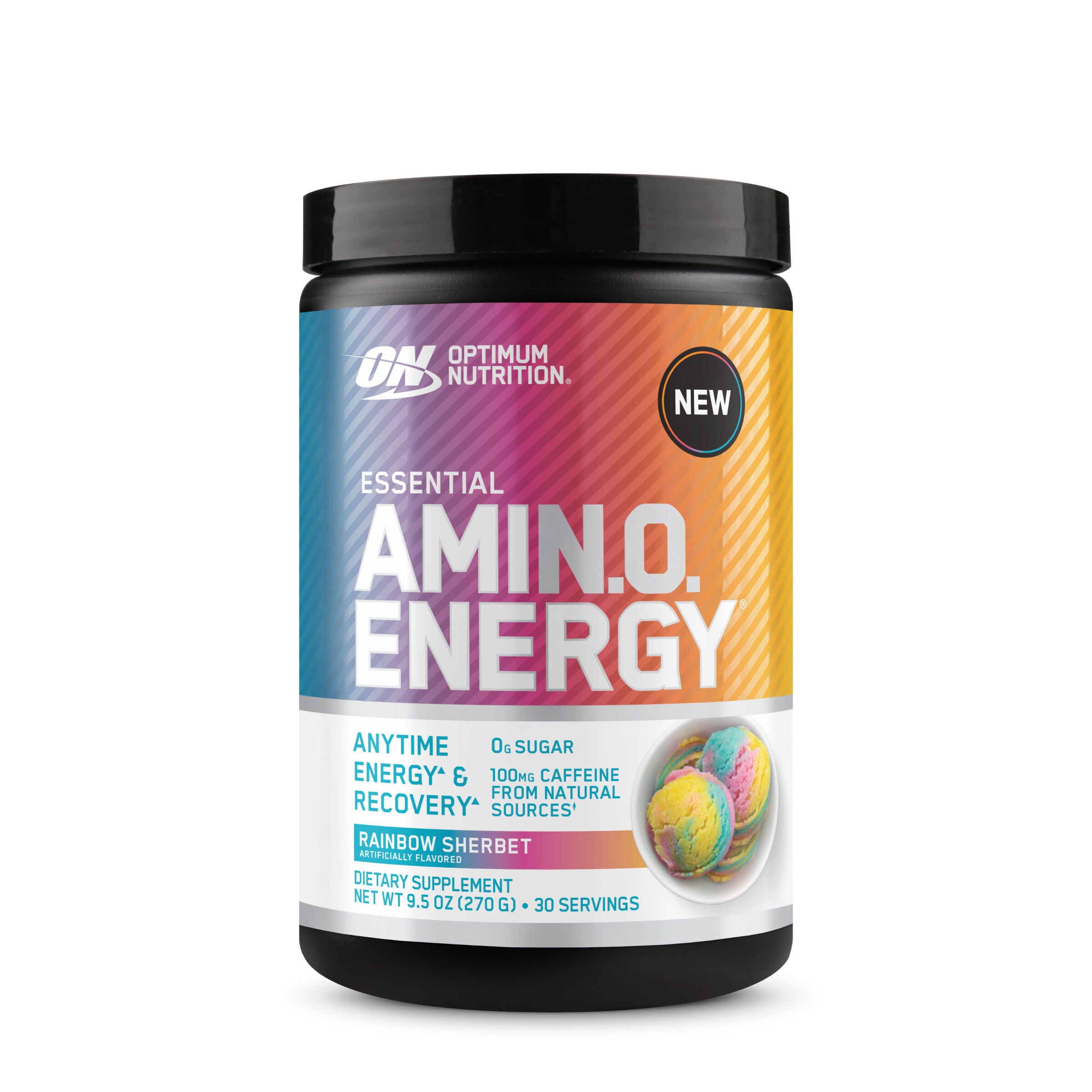 Optimum Nutrition - Essential AMIN.O. Energy™ - Rainbow Sherbet (30 ...