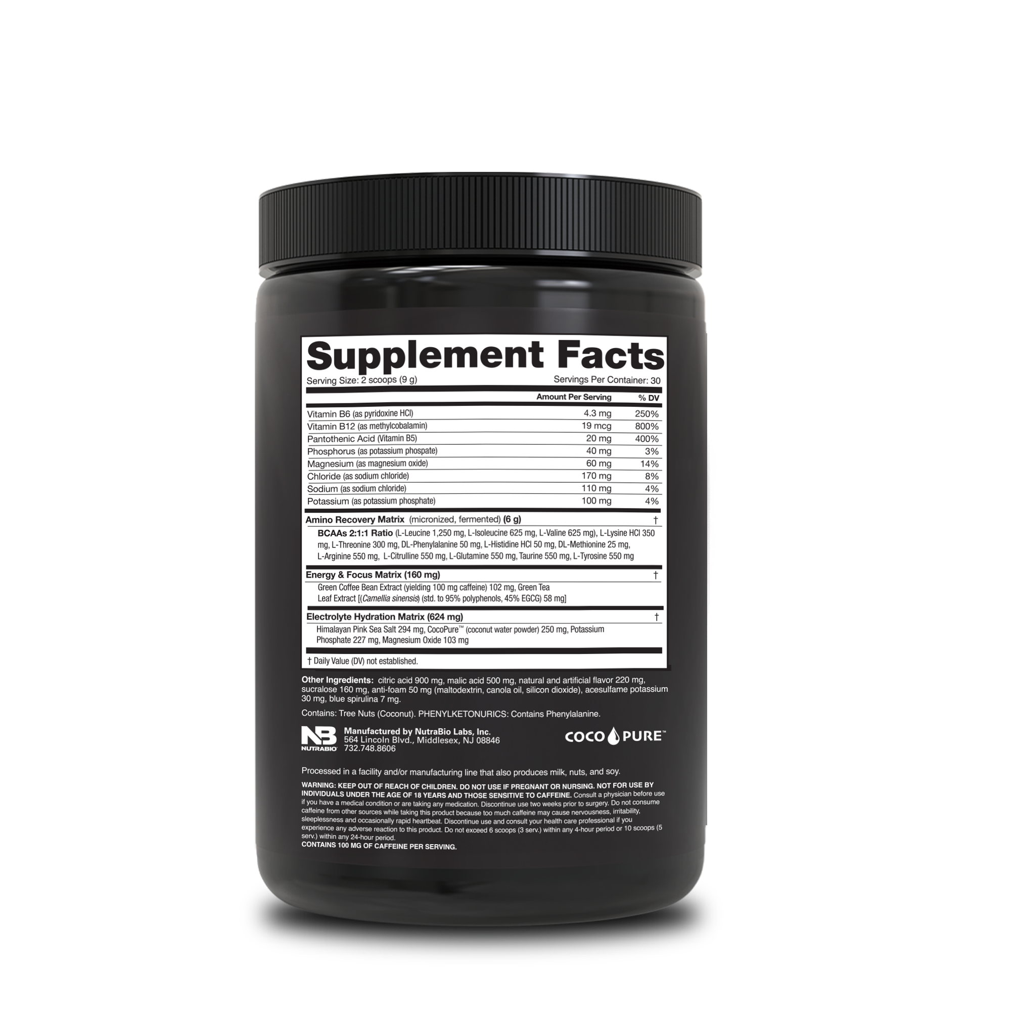 NutraBio® - Amino Kick - Blue Raspberry (30 Servings) | GNC