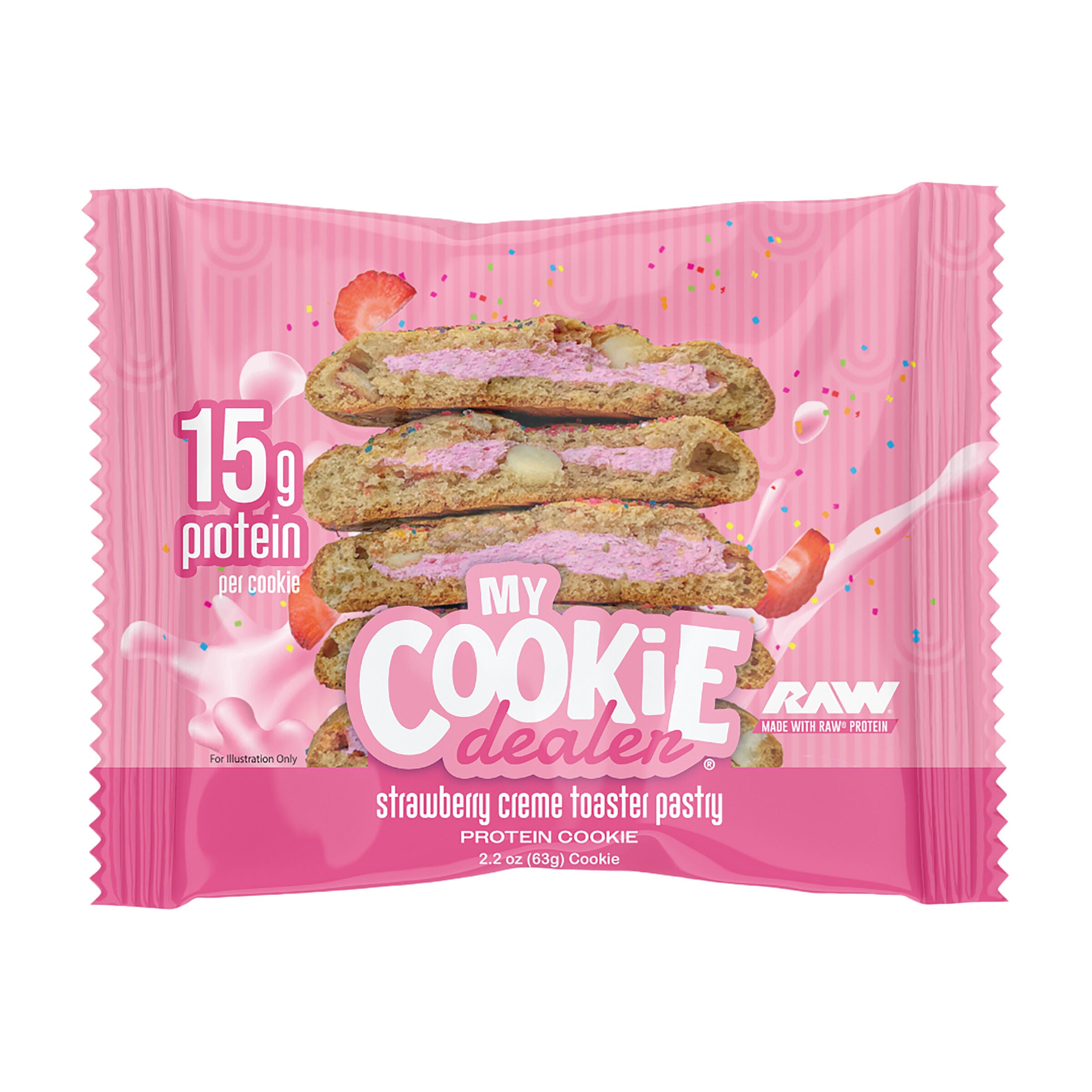 My Cookie Dealer Protein - Snack Size Protein Cookie - Strawberry Creme ...
