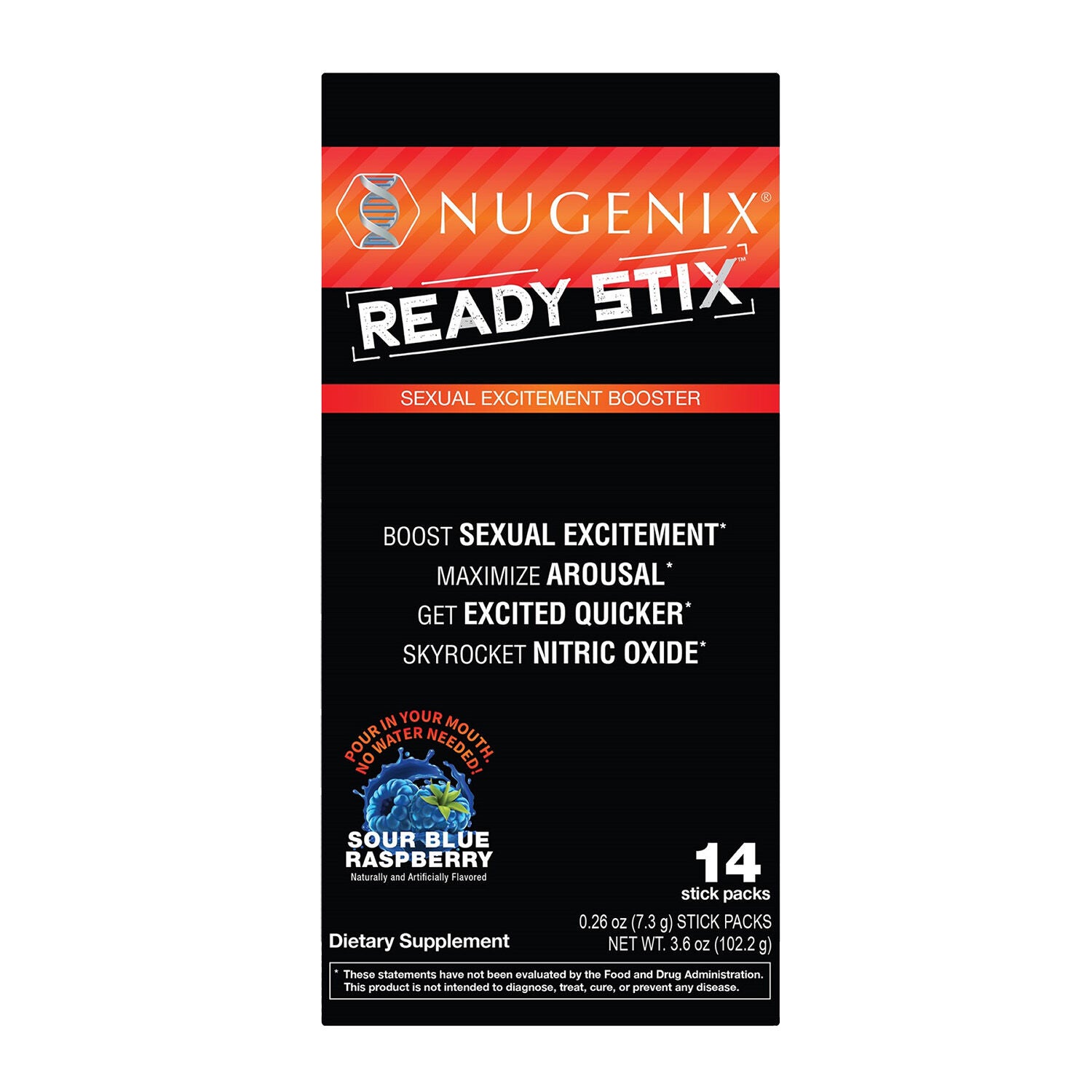 Nugenix® - Ready Stix - Sour Blue Raspberry (14 Stick Packs) | GNC