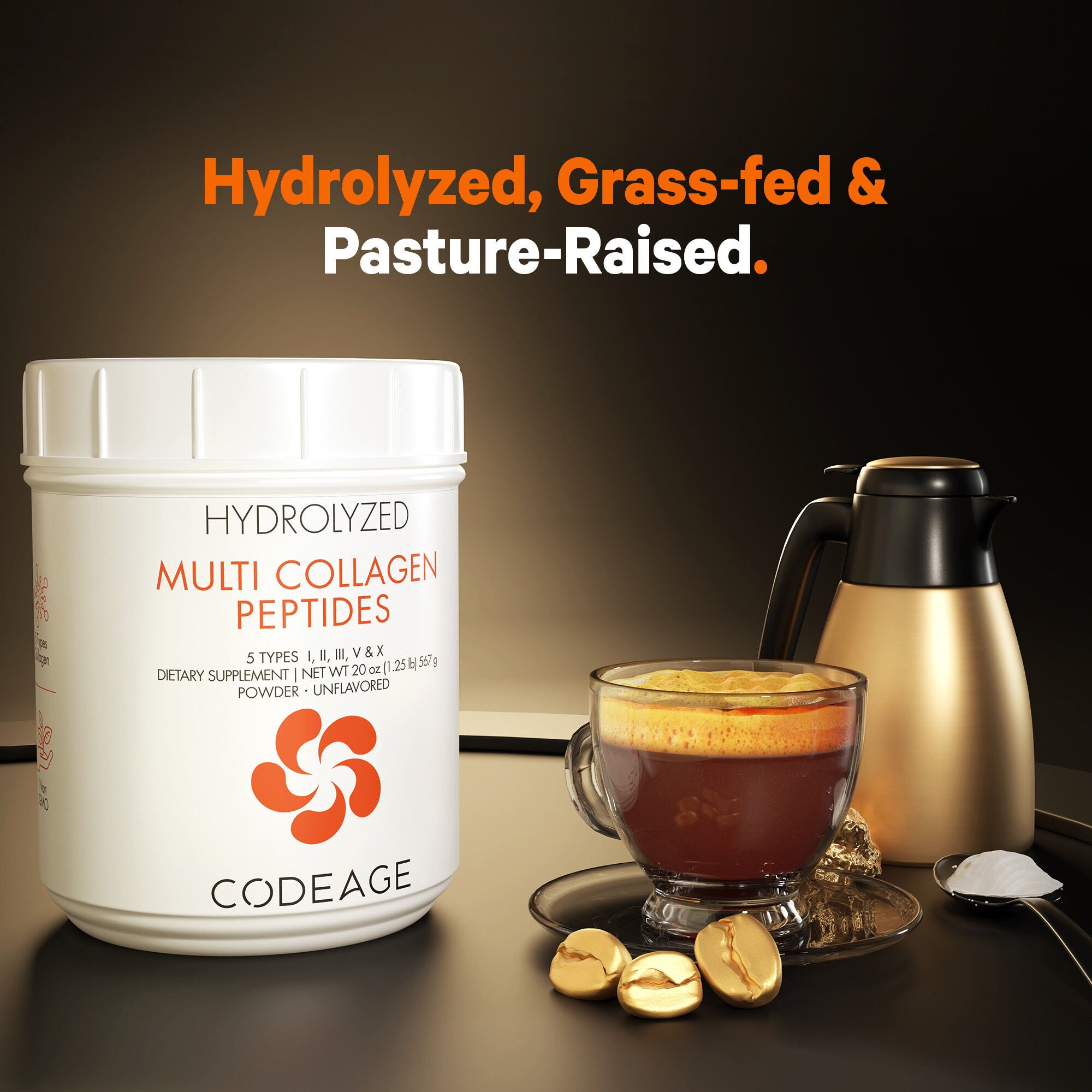 Hydrolyzed Multi Collagen Peptides Powder Type I - II - III - V and X ...