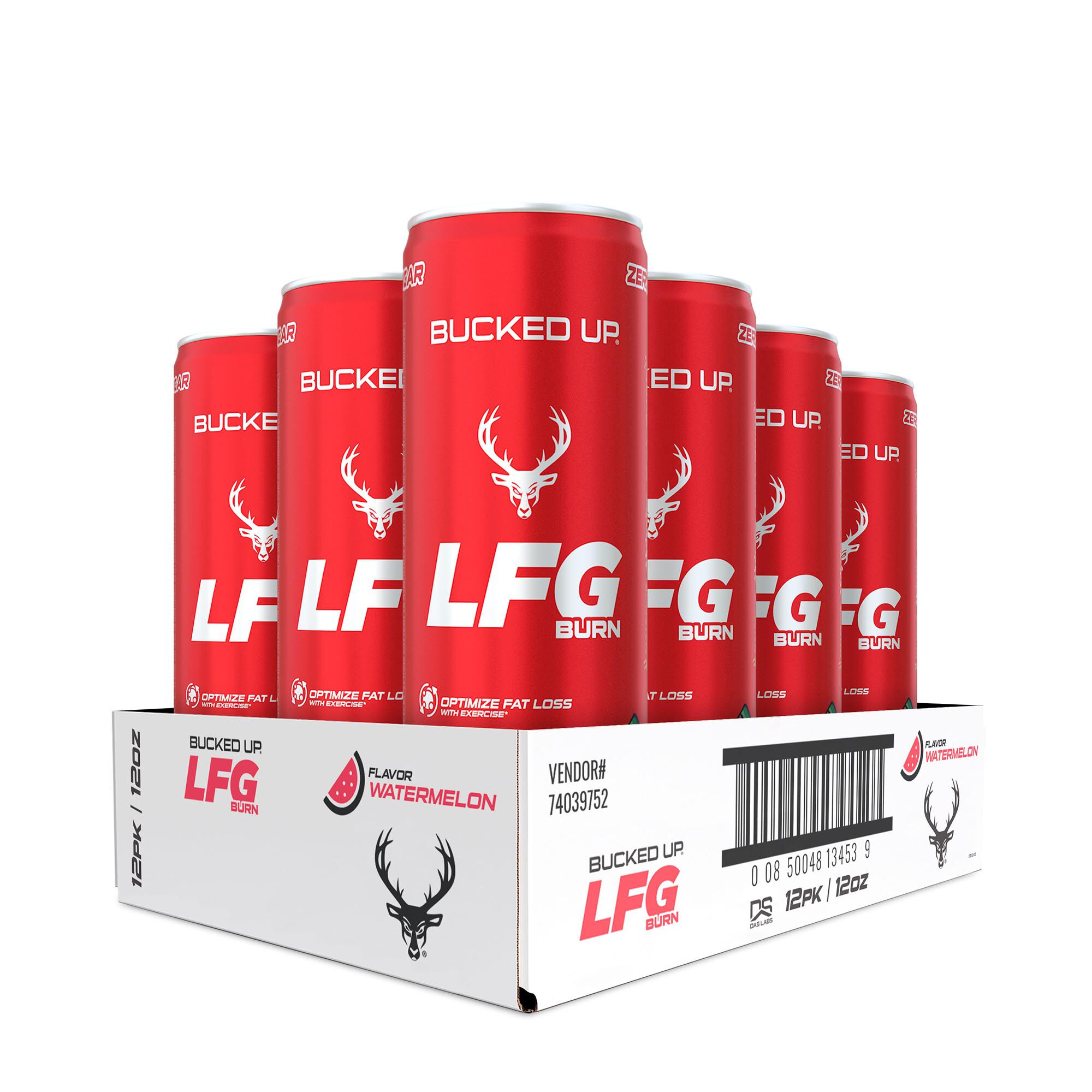 Bucked Up® LFG Burn Drink - Watermelon - 12 Cans | GNC