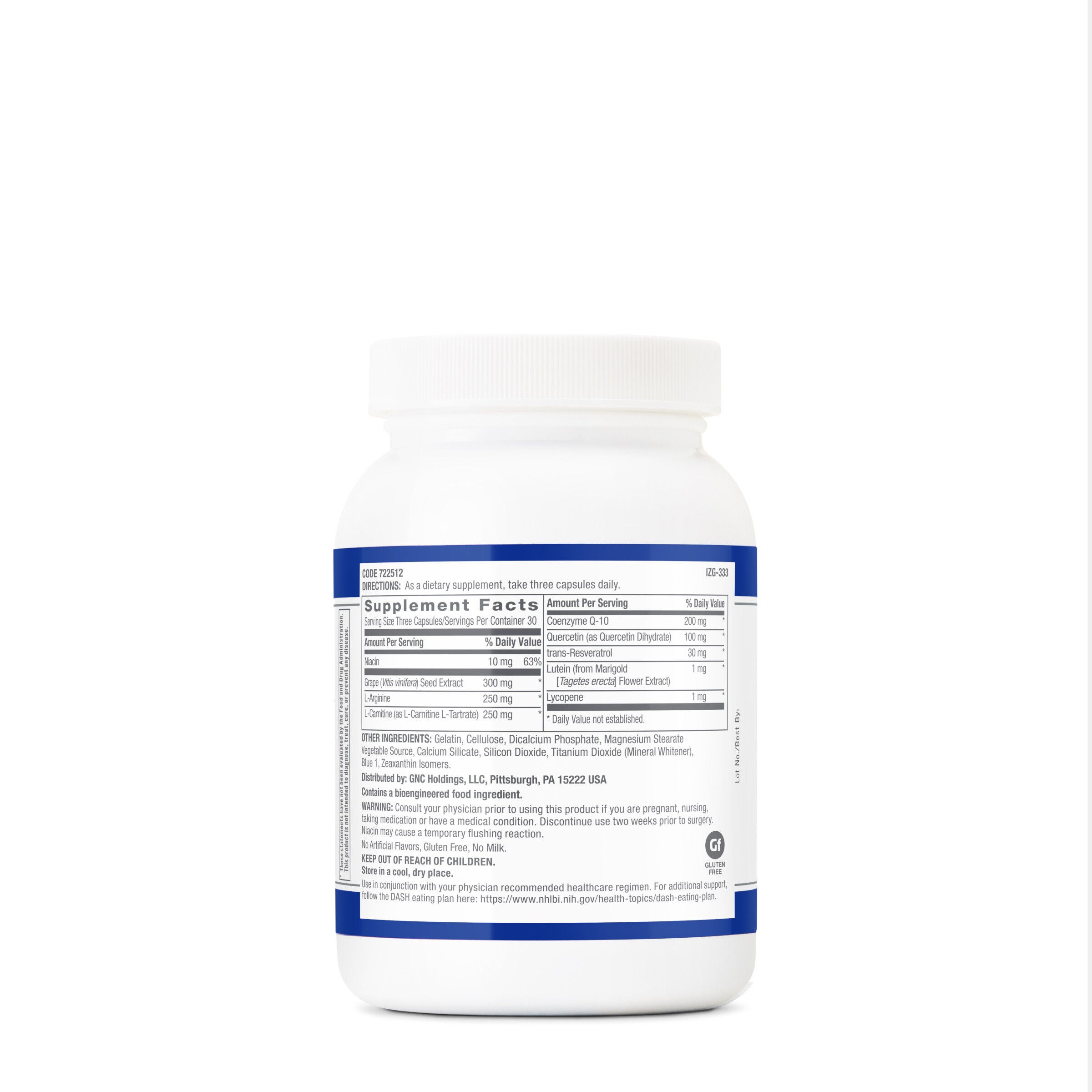 GNC Preventive Nutrition® - Healthy Blood Pressure Formula - 90 ...