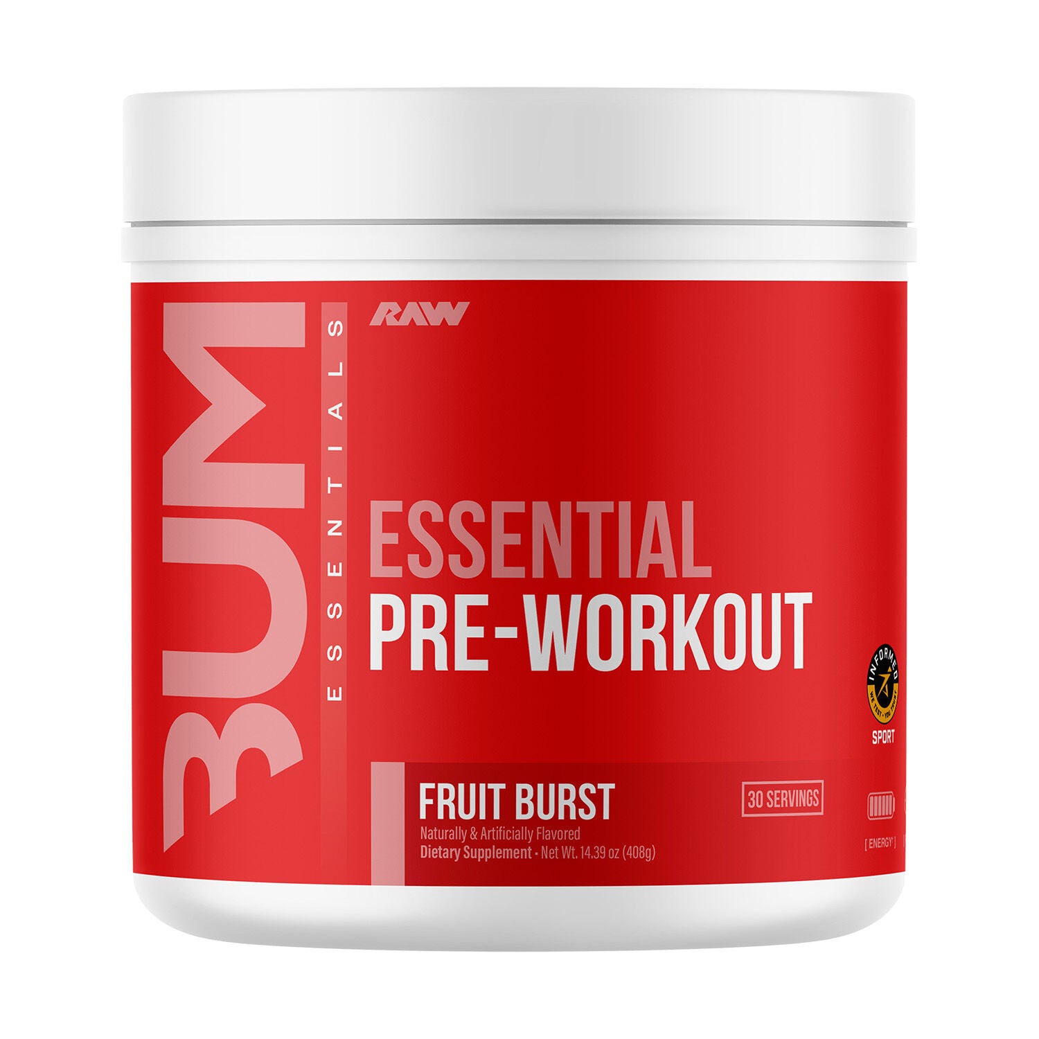 Raw Nutrition - Essential Pre-Workout - Fruit Burst (30 Servings) | GNC