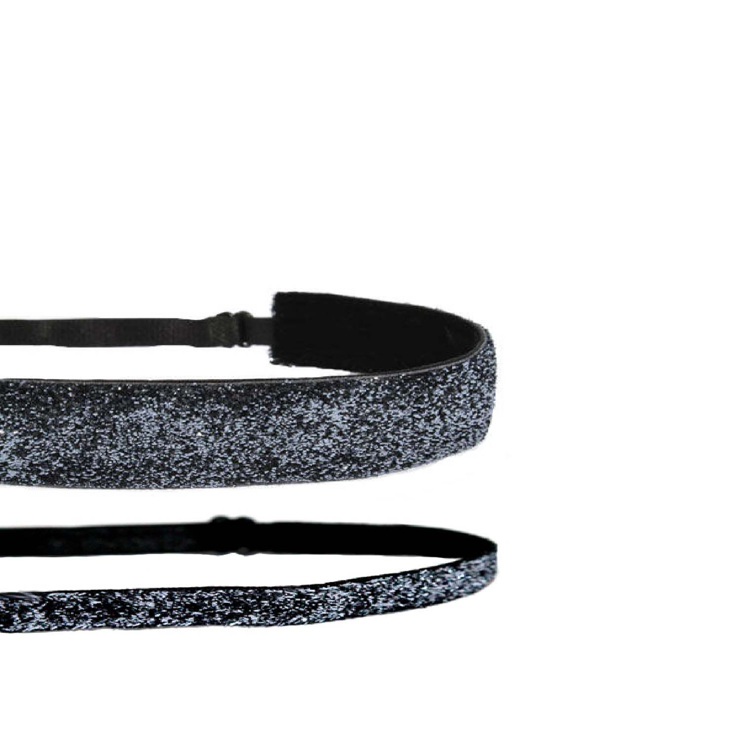 Mavi Bandz 2 Pack Sparkler Adjustable Headbands - Charcoal Sparkle | GNC