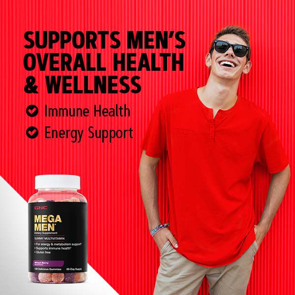 GNC Mega Men Gummy Multivitamin - Mixed Berry | GNC