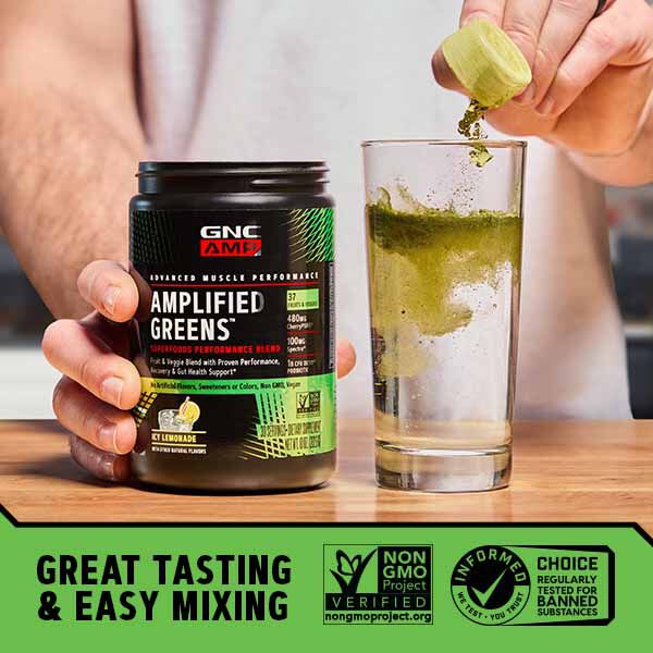 GNC AMP - Amplified Greens Superfood Performance Blend | GNC