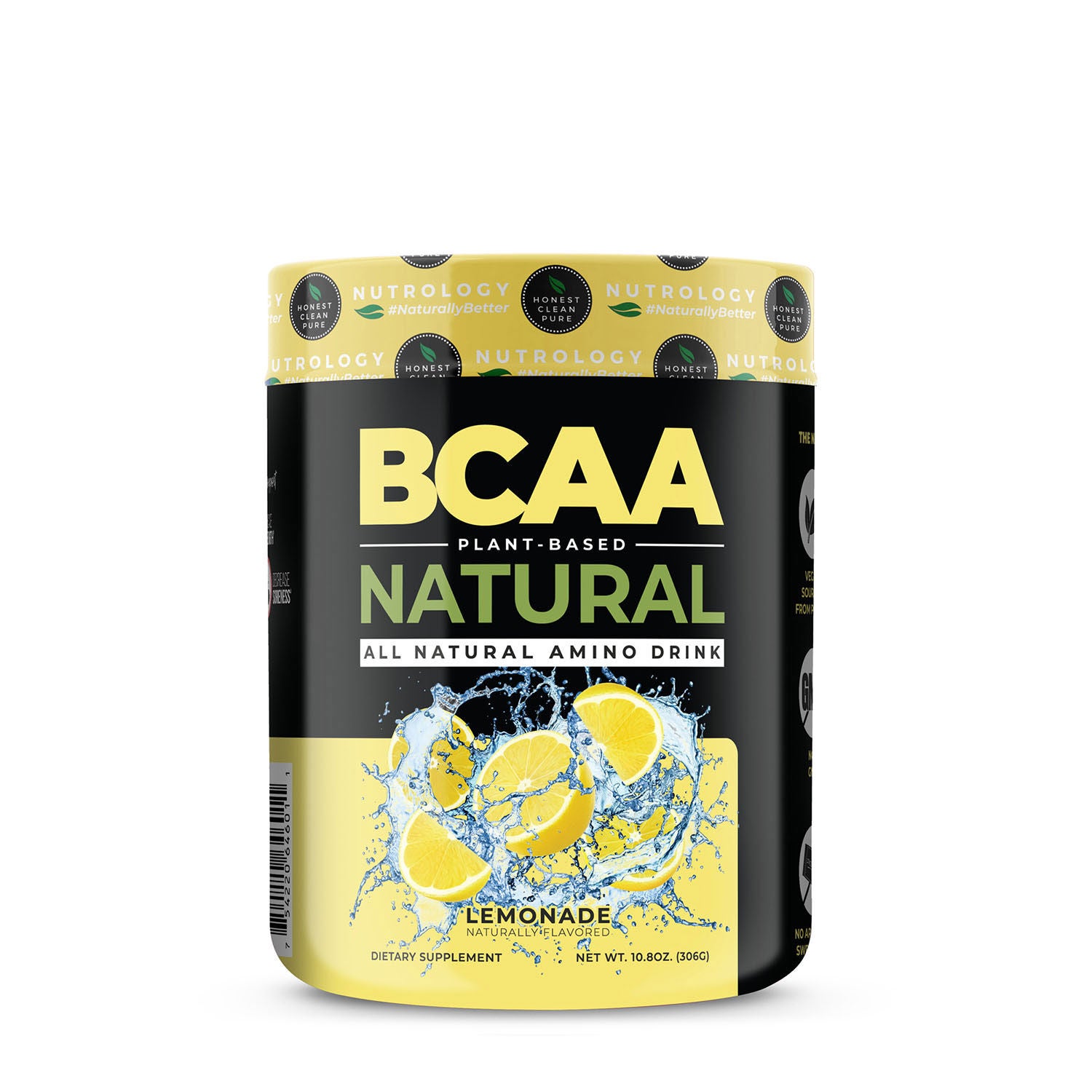 Nutrology BCAA Plant-Based All Natural Amino Drink - Lemonade | GNC