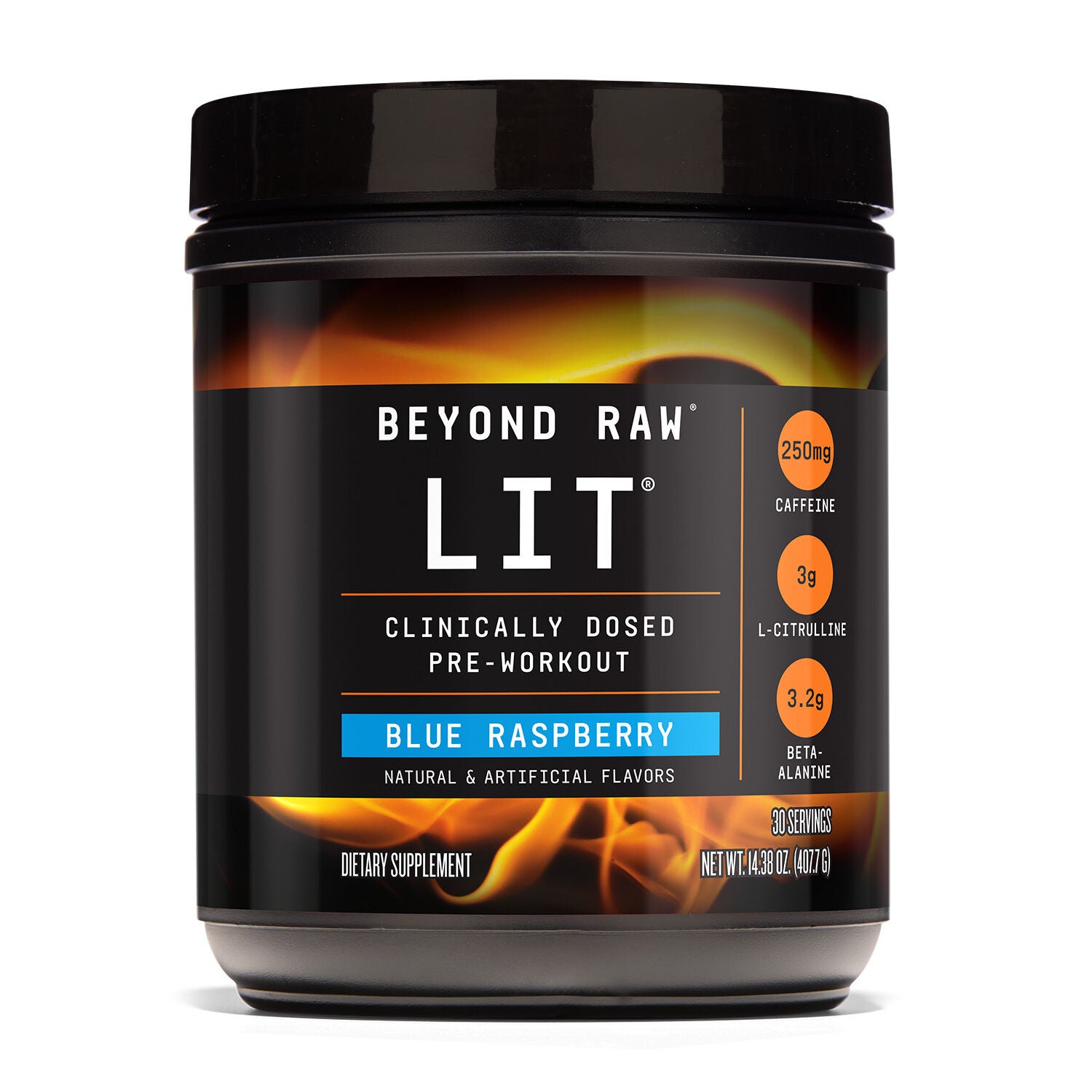 Beyond Raw® - LIT™ Pre-Workout - Blue Raspberry (30 Servings) | GNC