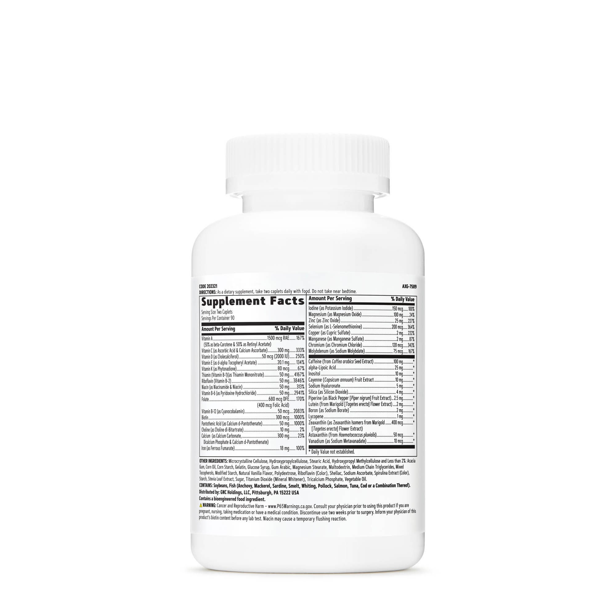 Multivitamin Energy & Metabolism - 180 Caplets (90 Servings) | GNC