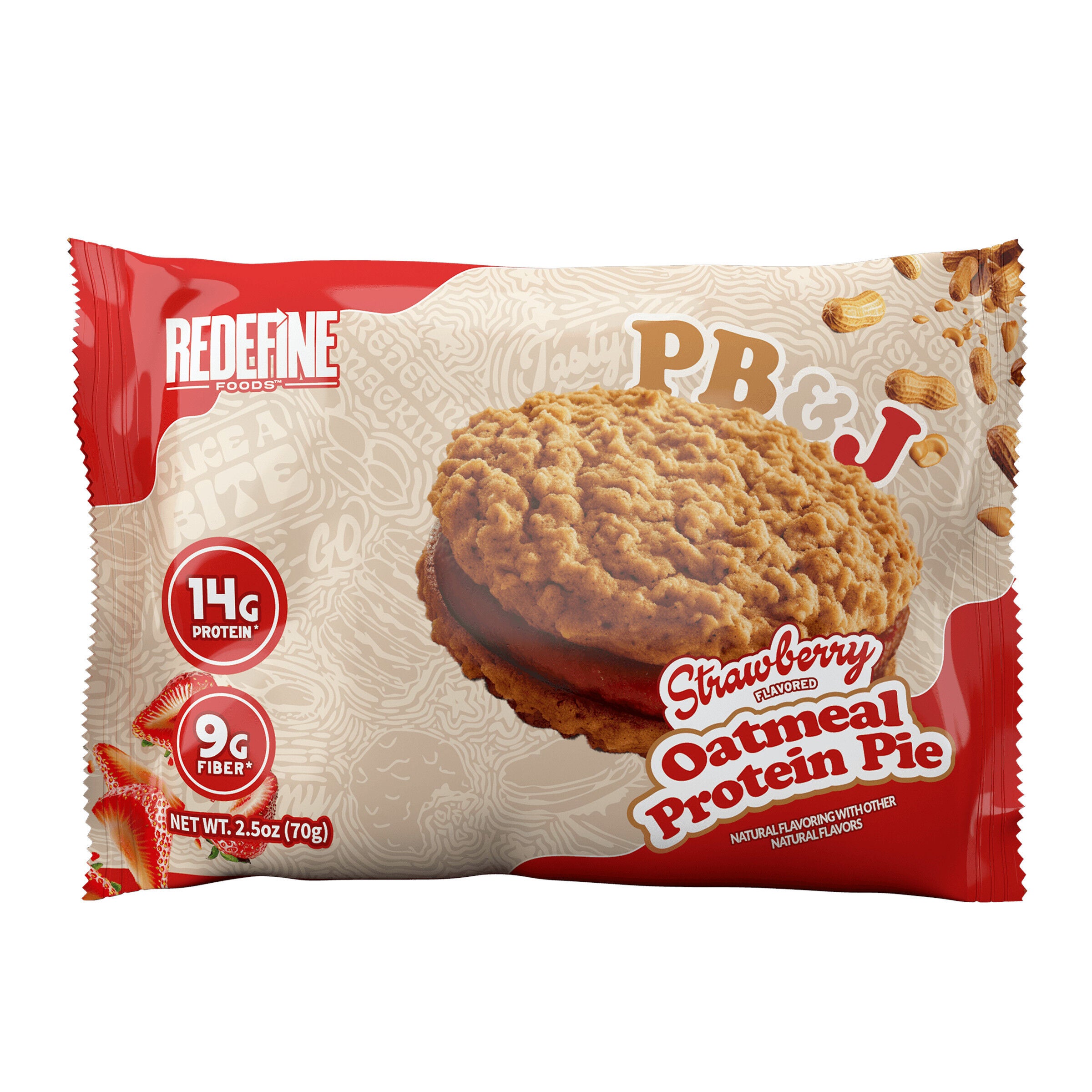 Redefine Foods - Oatmeal Protein Pie - Peanut Butter Strawberry Jelly ...