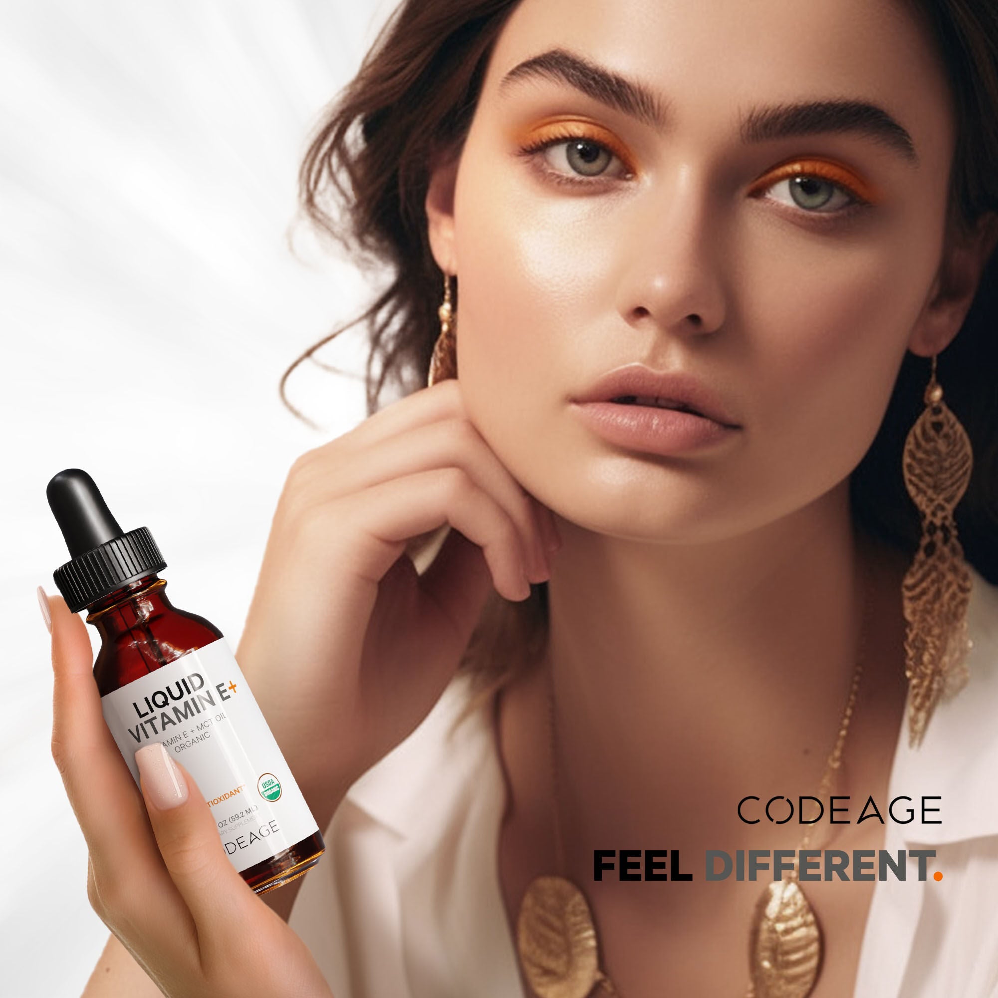 Codeage - Liquid Vitamin E and MCT oil - 2 fl oz. (60 Servings) | GNC