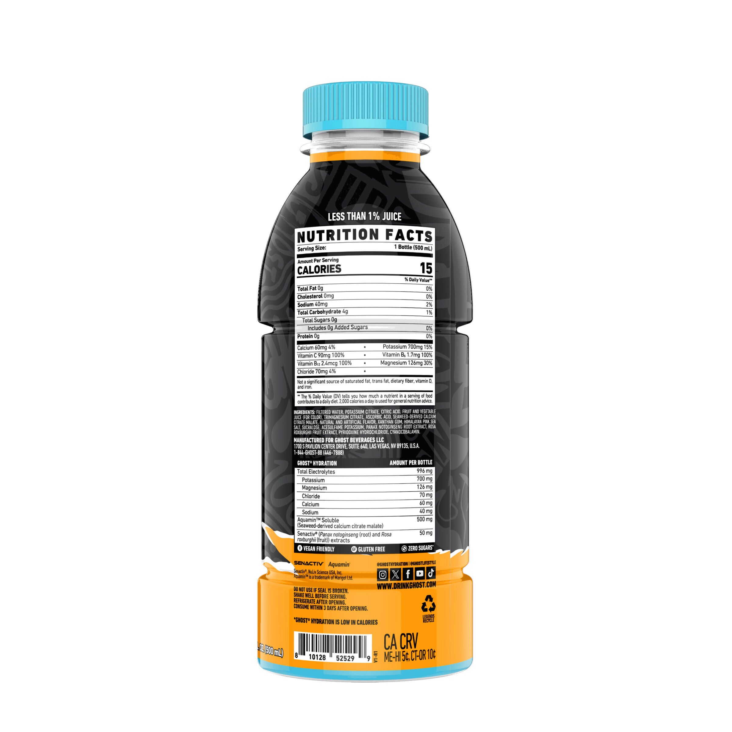 GHOST® - Hydration Drink - Orange Squeeze - 12 Bottles | GNC