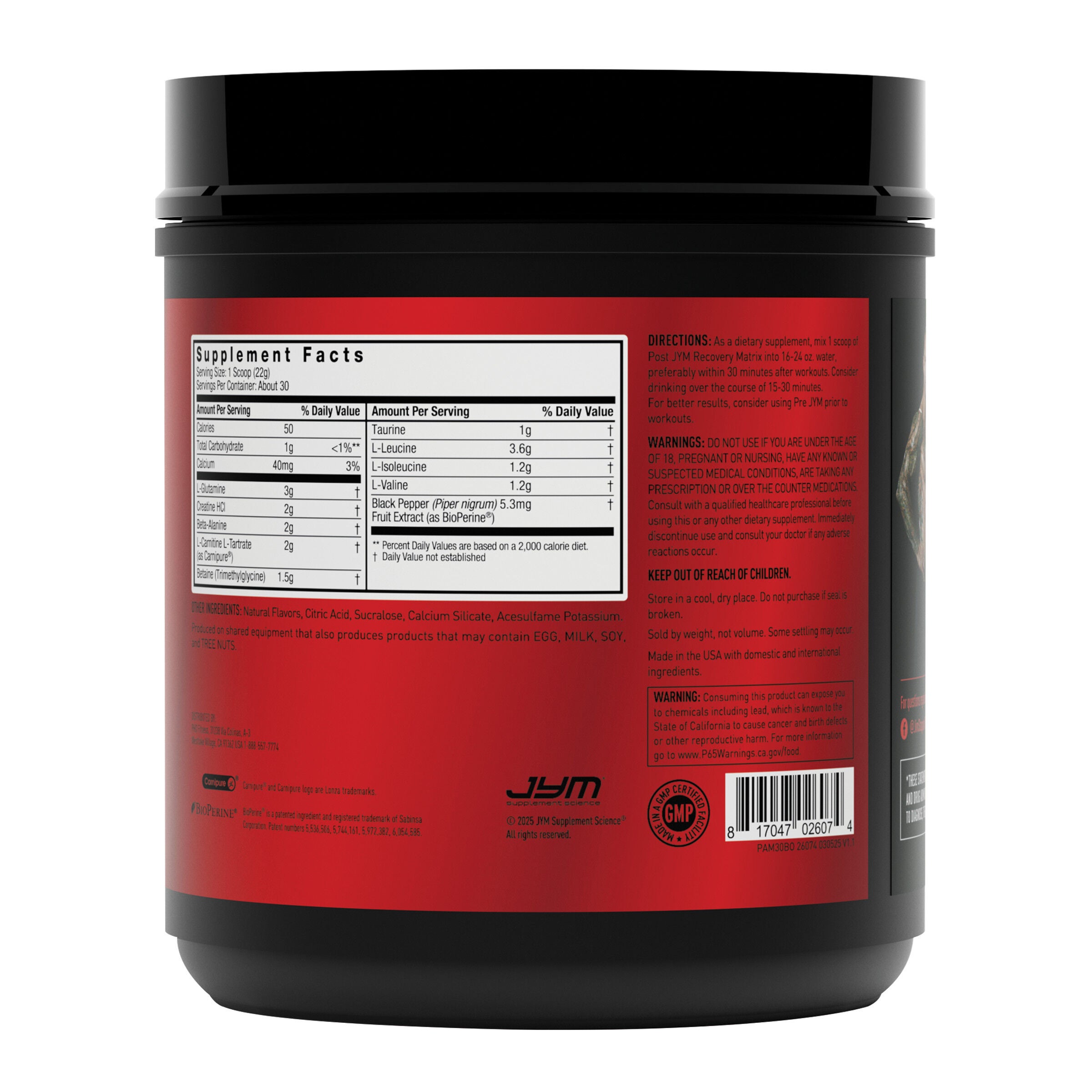 Jym® - BCAAs + Recovery Matrix* - Bombsicle (30 Servings) | GNC