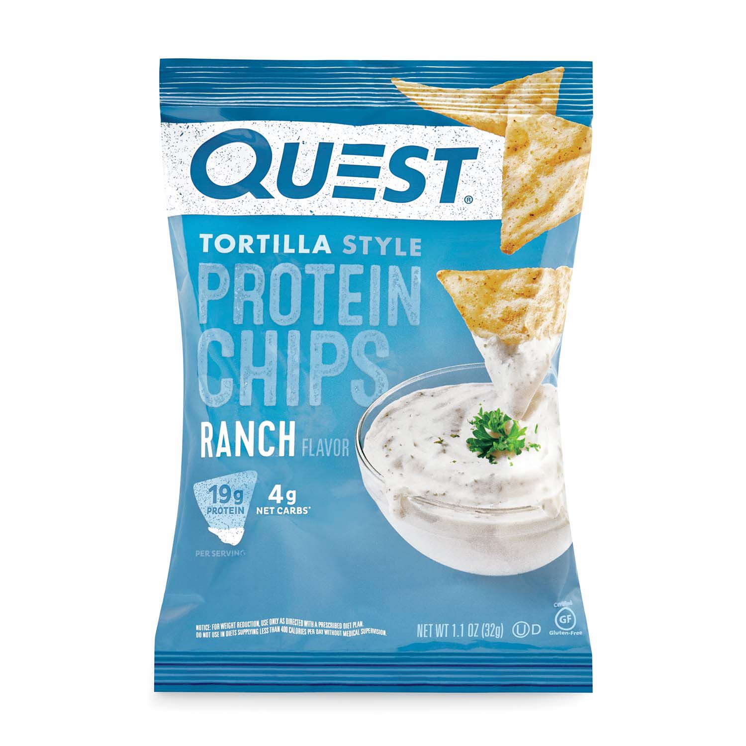 Quest® Tortilla Style Protein Chips - Ranch | GNC