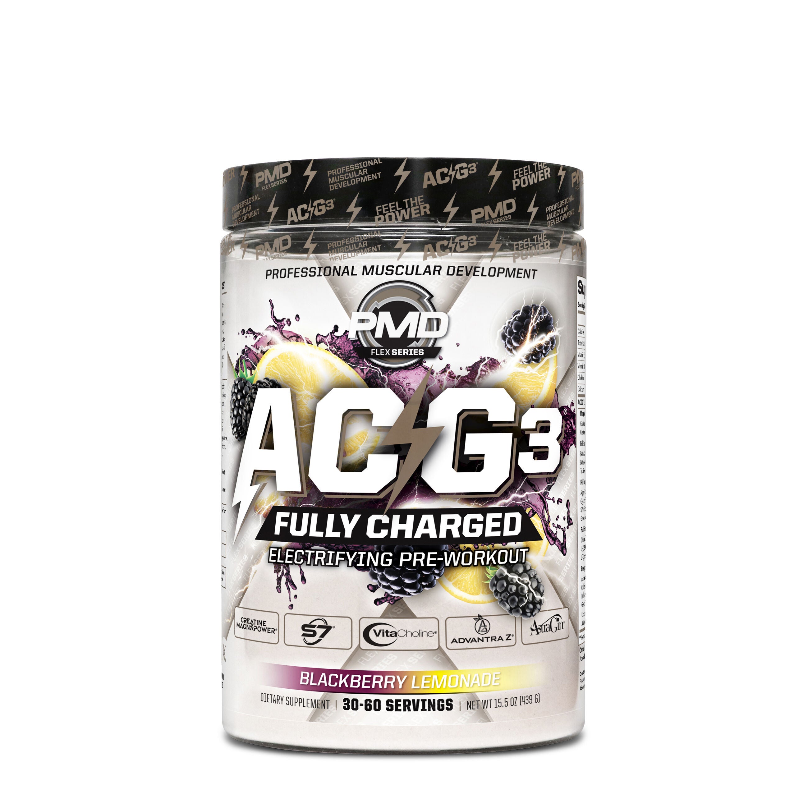 PMD® - ACG3 Fully Charged Pre-Workout - Blackberry Lemonade (30 ...