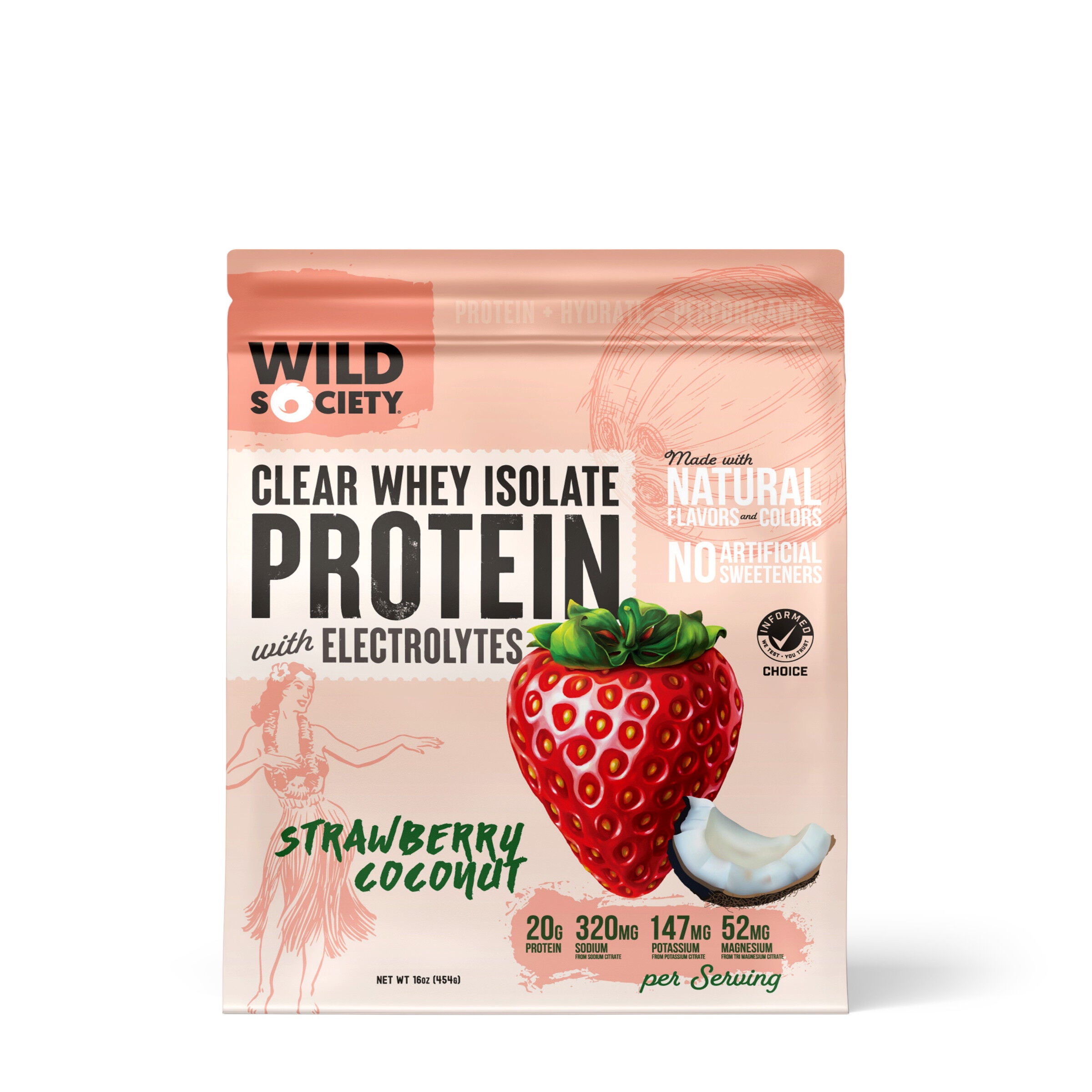 Wild Society Nutrition - Clear Whey Isolate Protein with Electrolytes ...