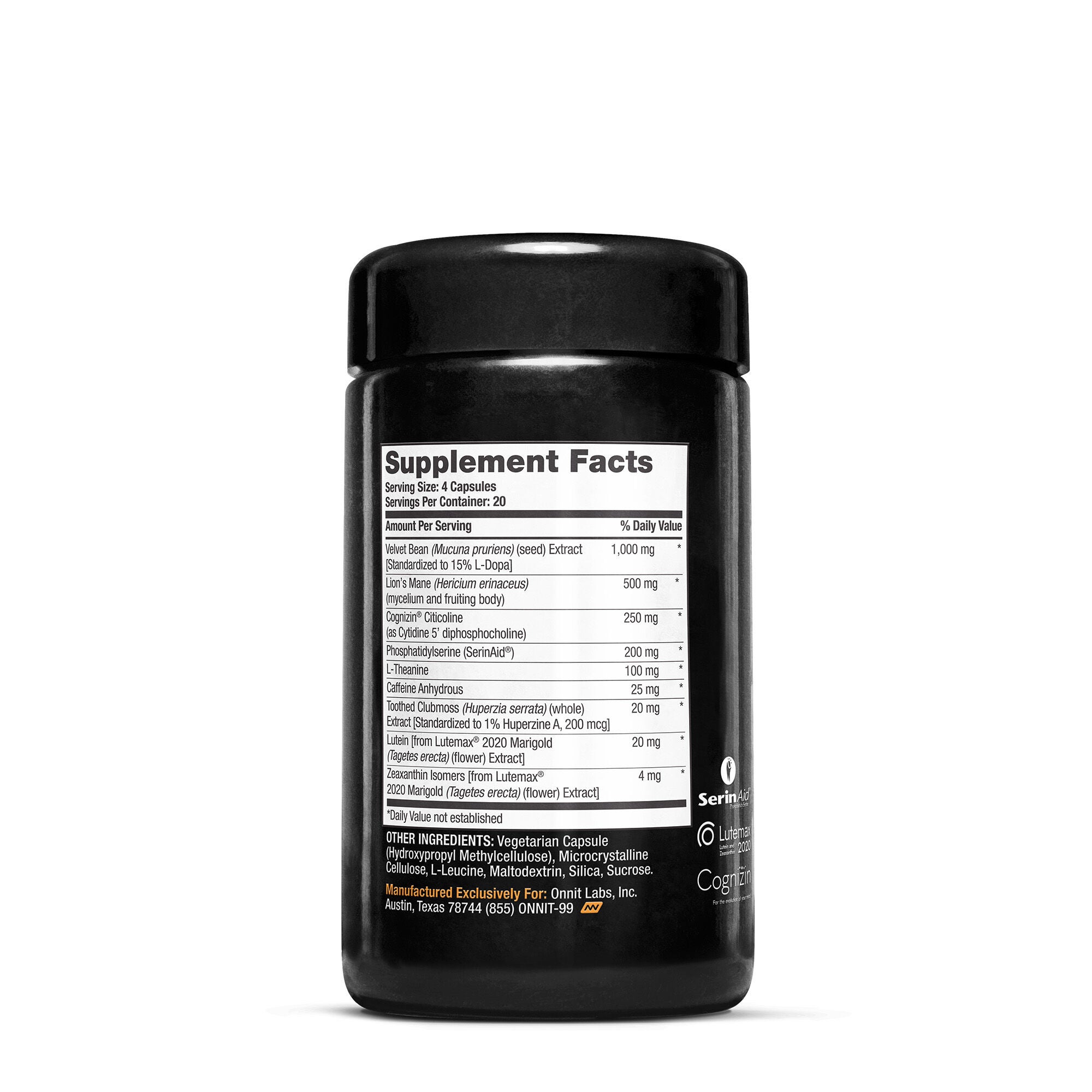 Onnit - Alpha Brain® Black Label - 80 Capsules | GNC