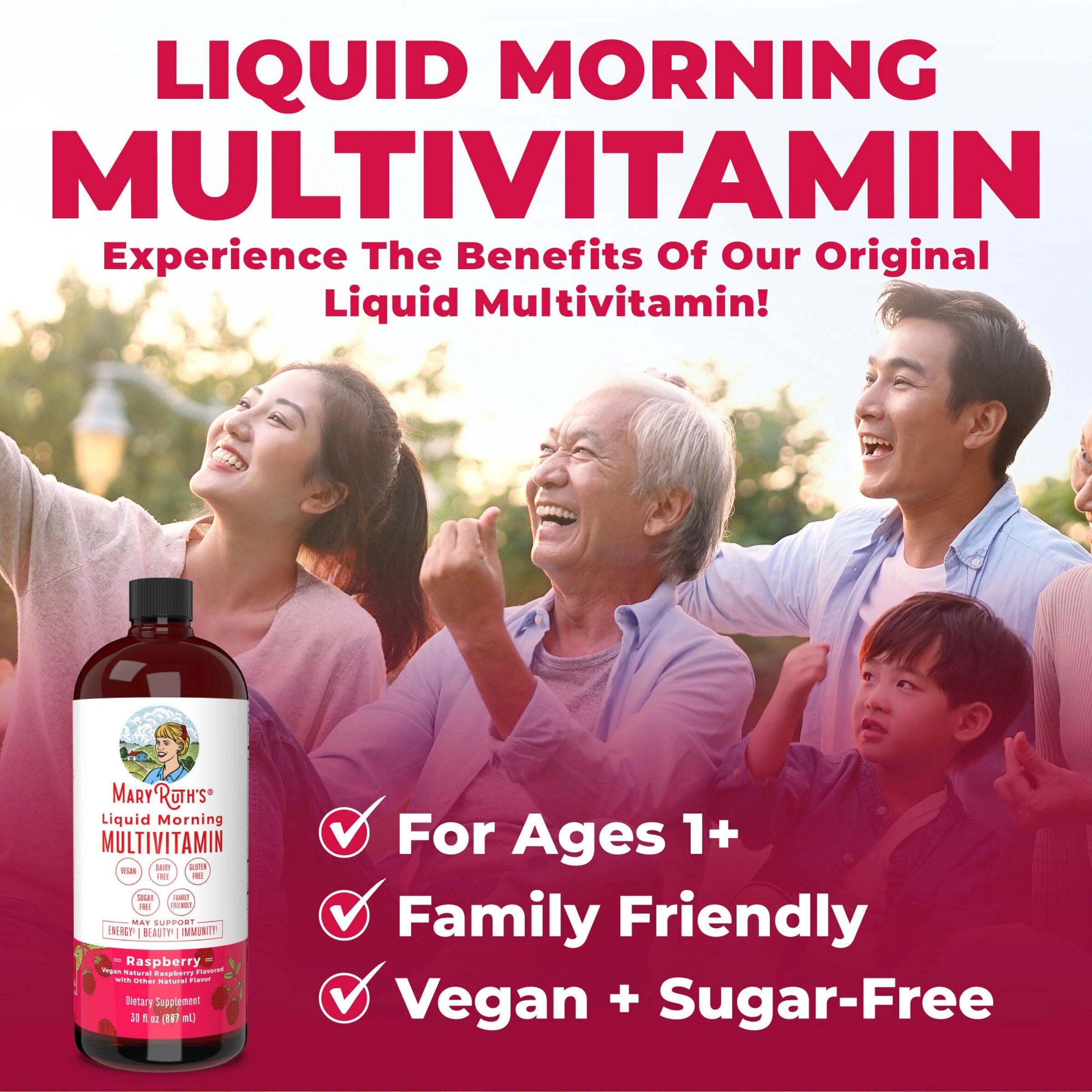 Mary Ruth's - Liquid Morning Multivitamin - Raspberry - 30 fl oz (30 ...