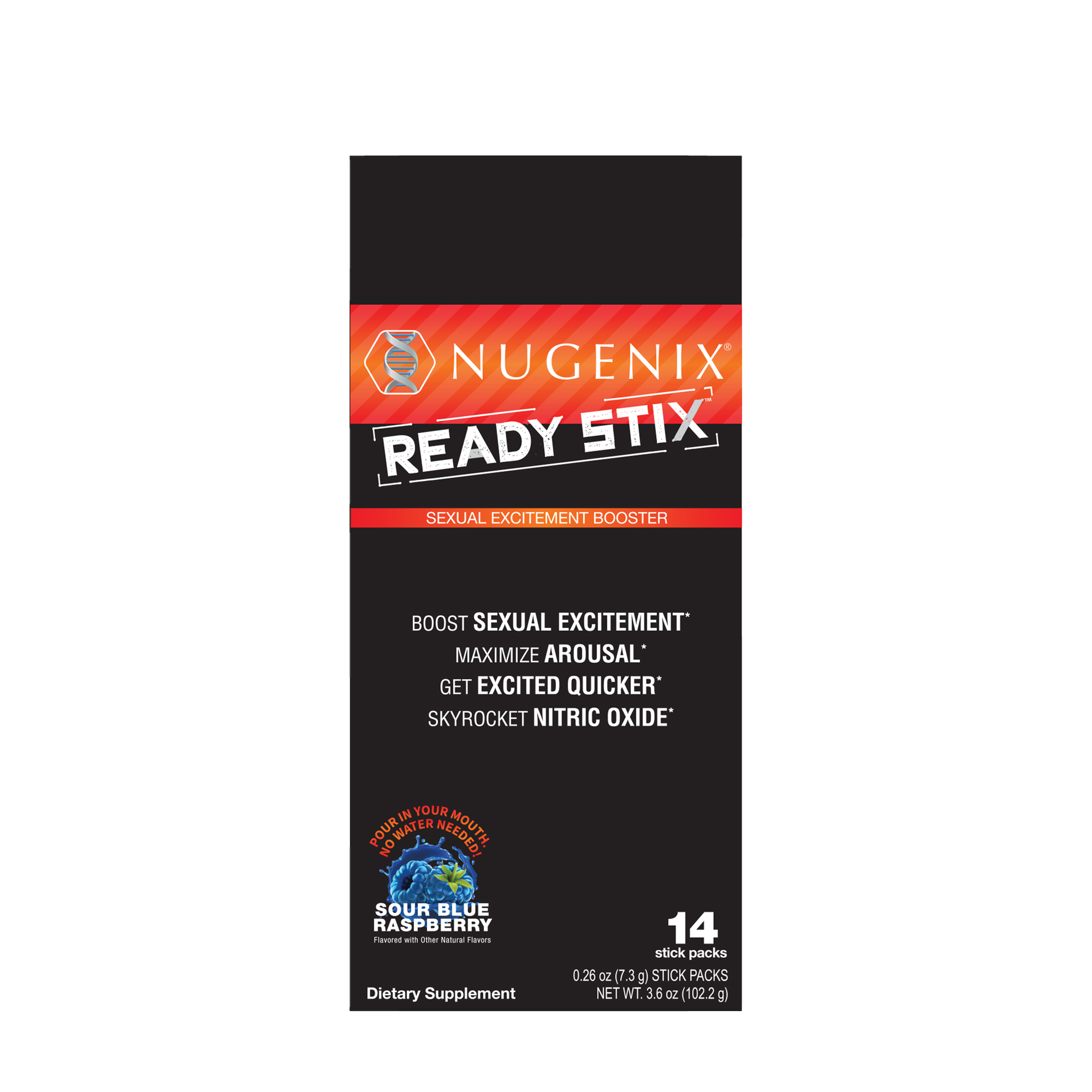 Nugenix® - Ready Stix - Sour Blue Raspberry (14 Stick Packs) | GNC