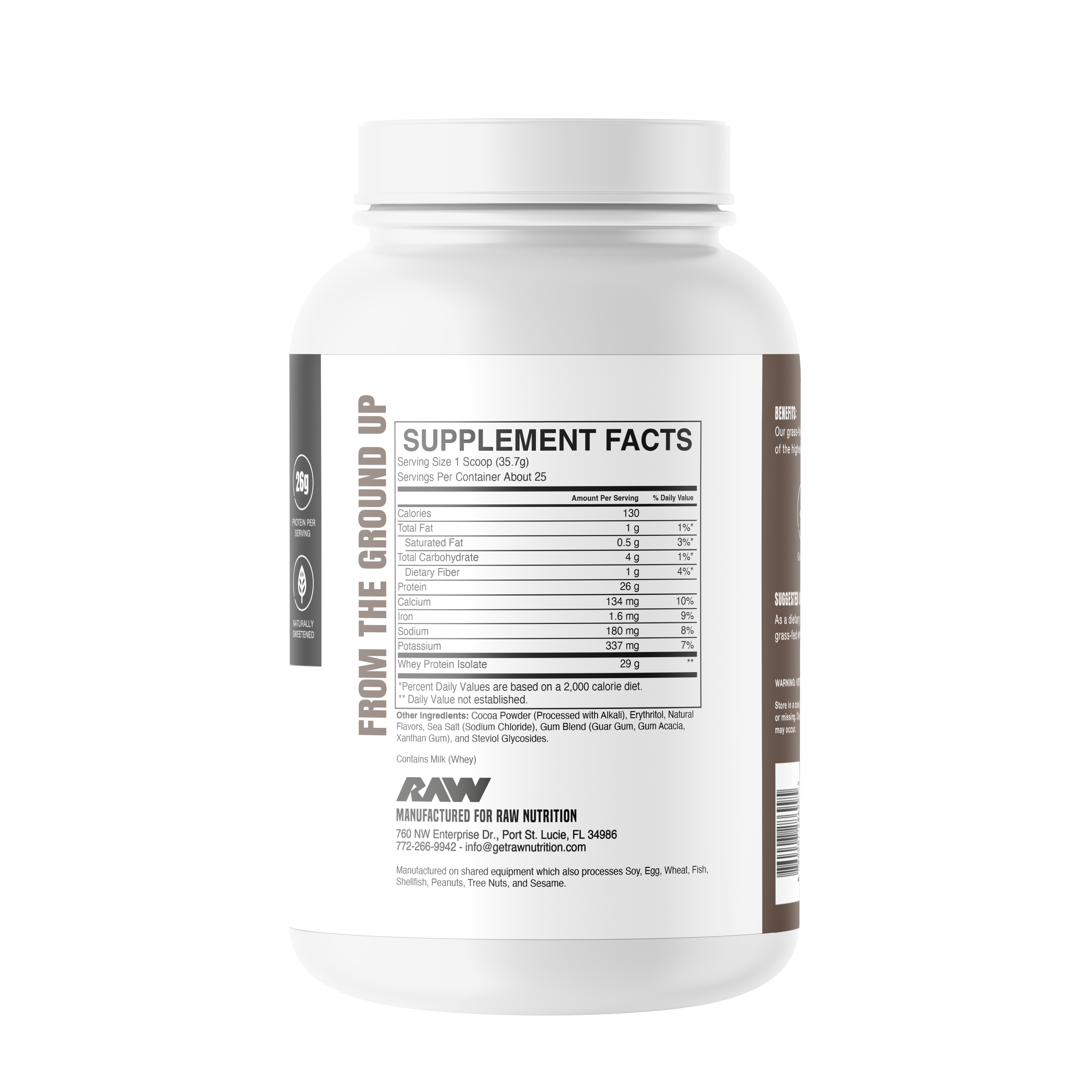 Raw Nutrition - Isolate Protein - Dark Chocolate (25 Servings) | GNC