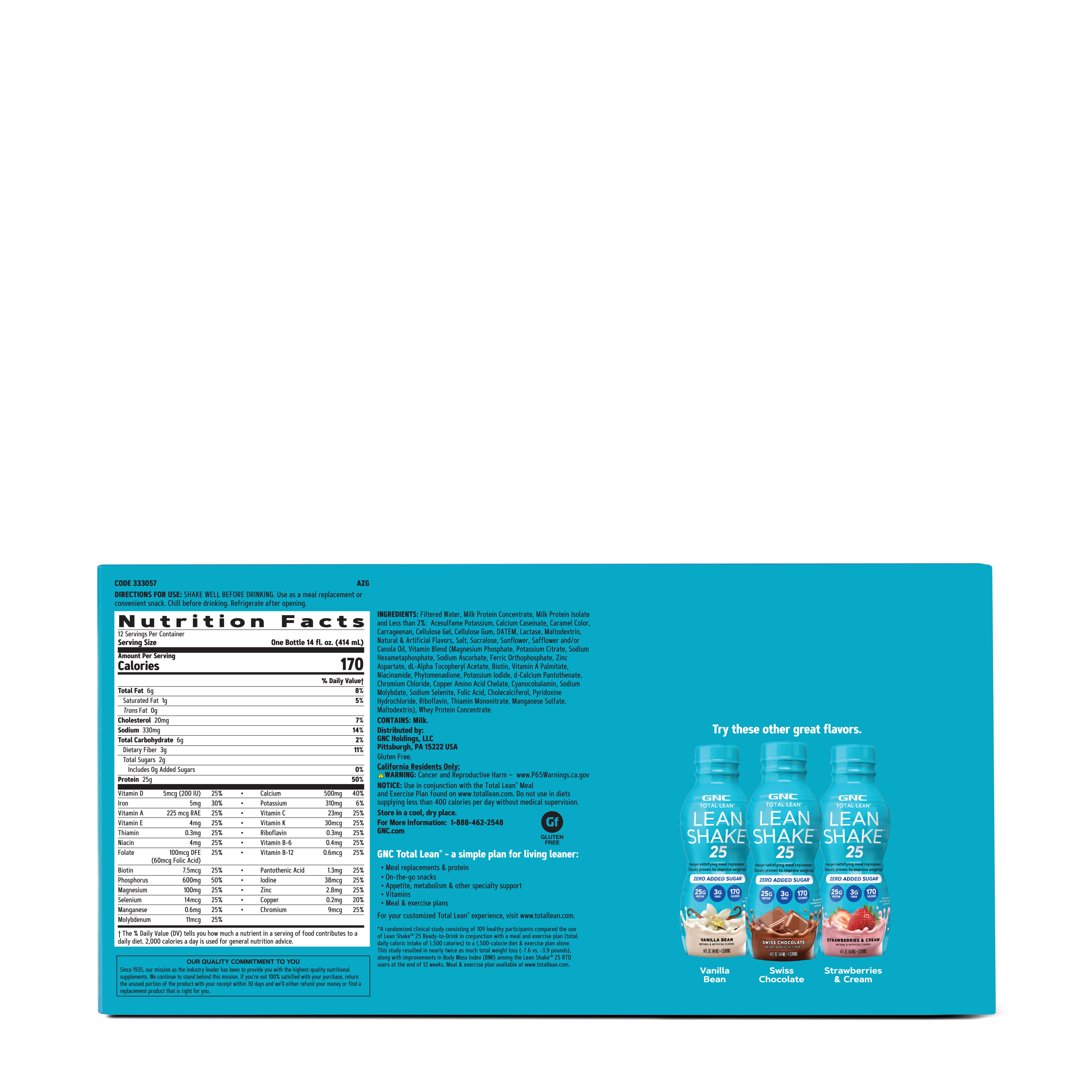 GNC Total Lean® - Lean Shake - Coconut Caramel - 14oz. (12 Bottles) | GNC