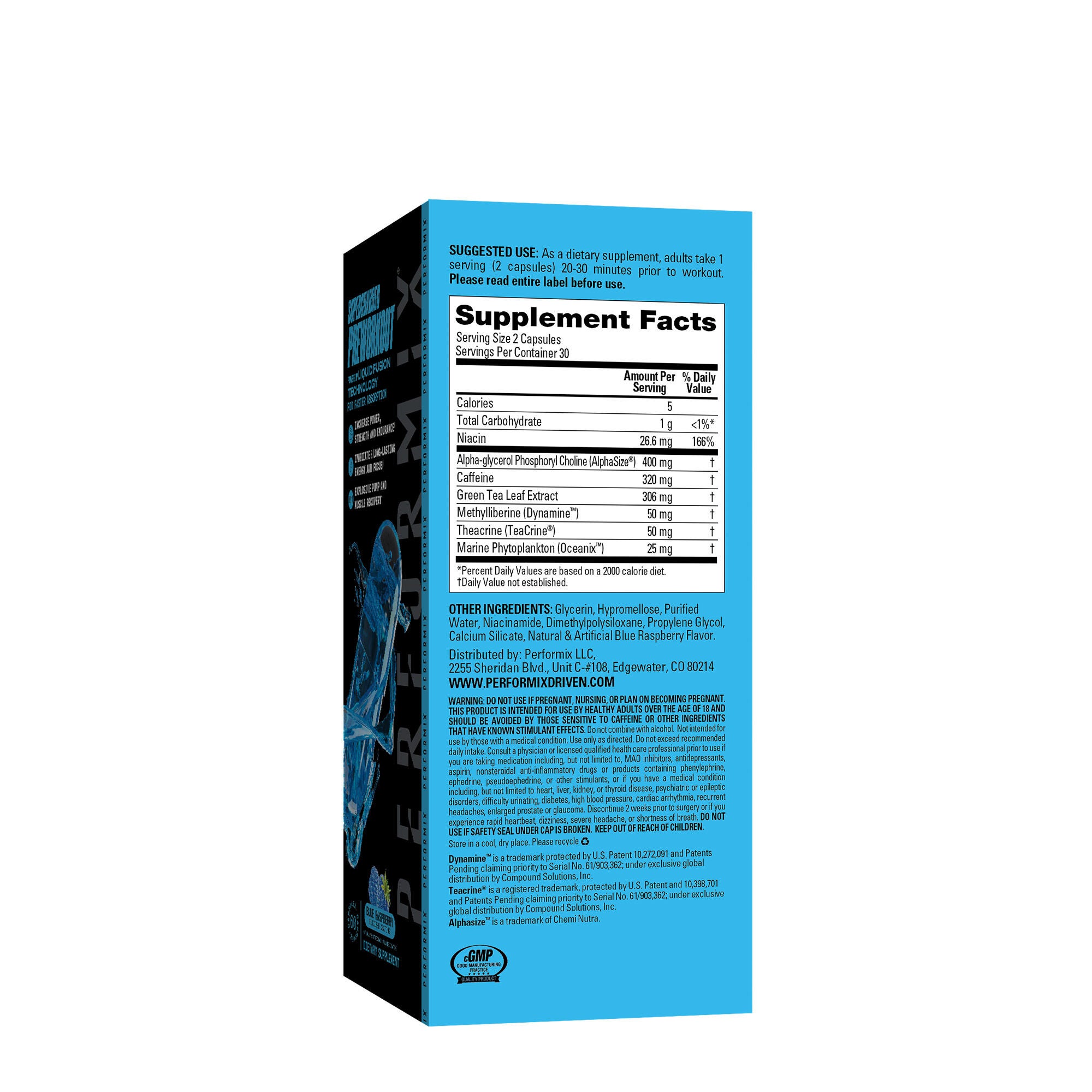 Performix - Supercharged Preworkout - Blue Raspberry - 60 Capsules | GNC