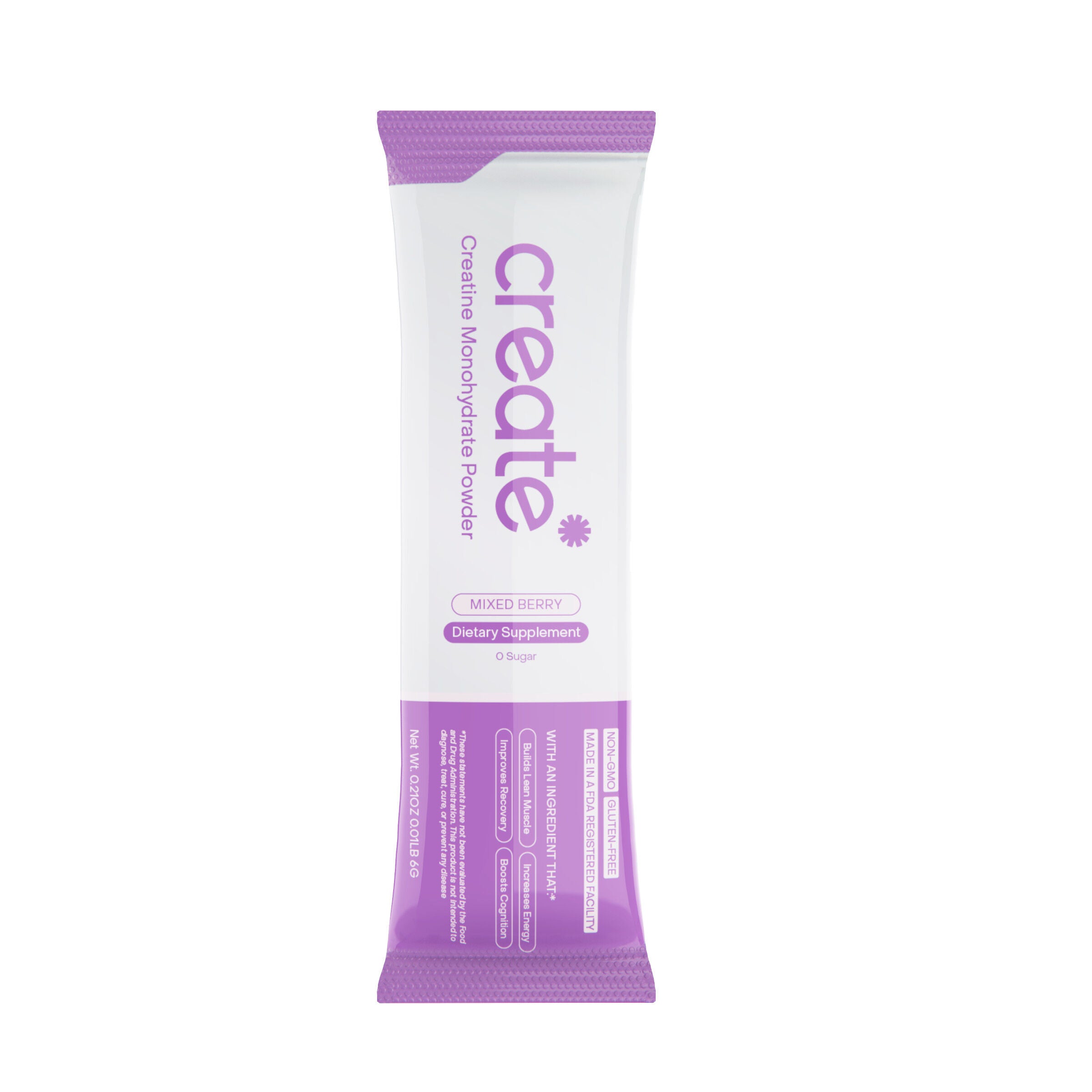 Create Wellness - Creatine Monohydrate On-The-Go Stick Packs (30 Stick ...