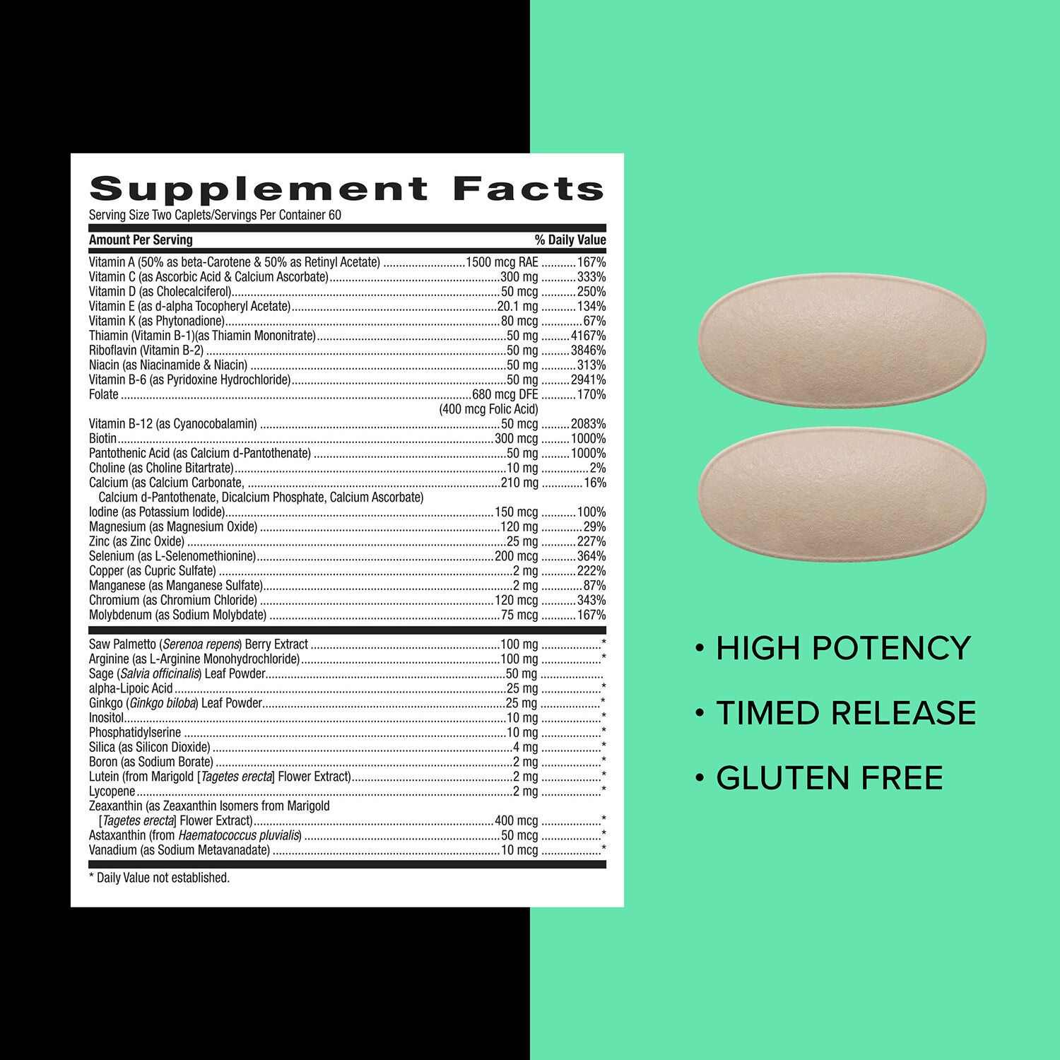 GNC Mega Men® - 50 Plus Multivitamin - 120 Caplets (60 Servings) | GNC