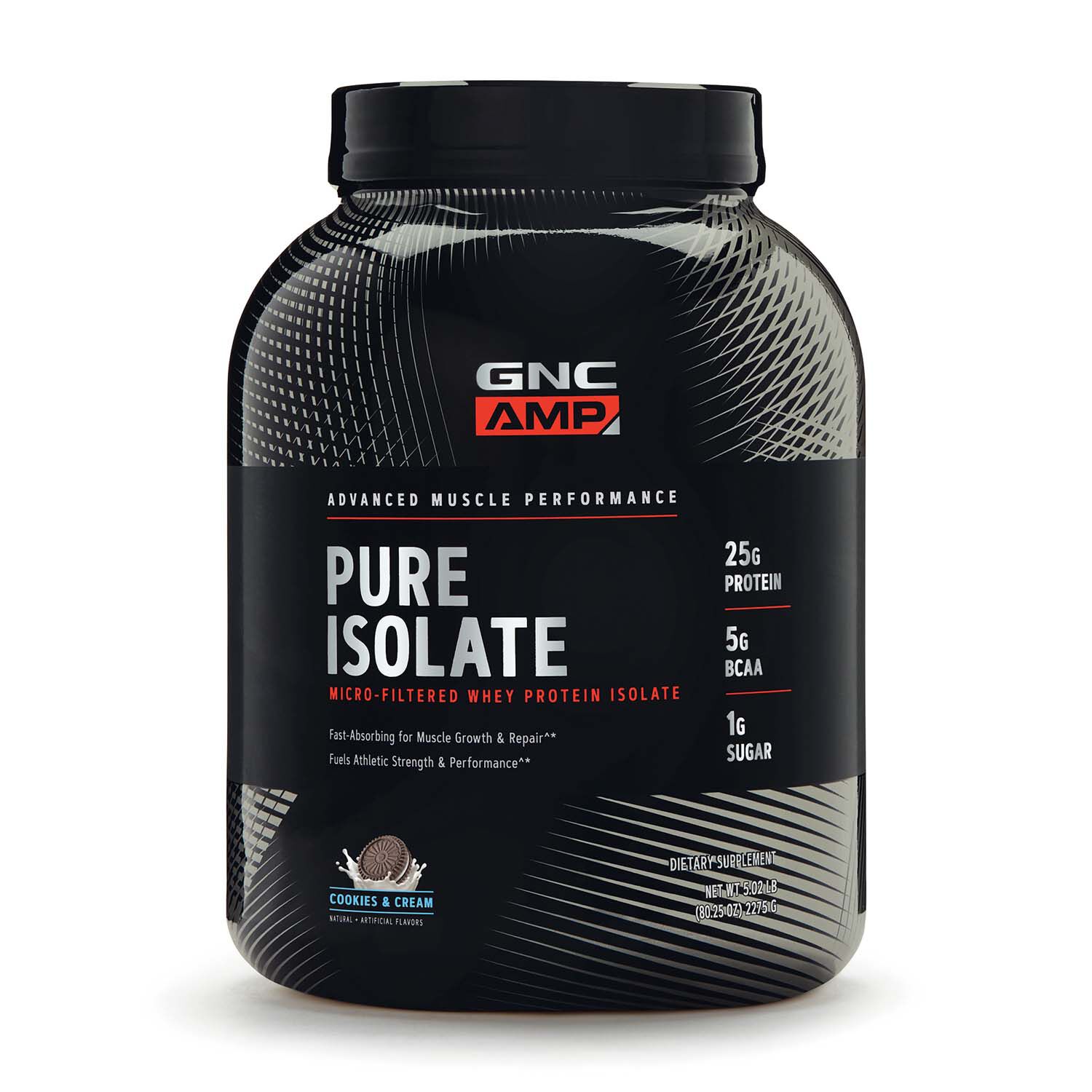 GNC AMP Pure Isolate Whey Protein - Cookies & Cream | GNC