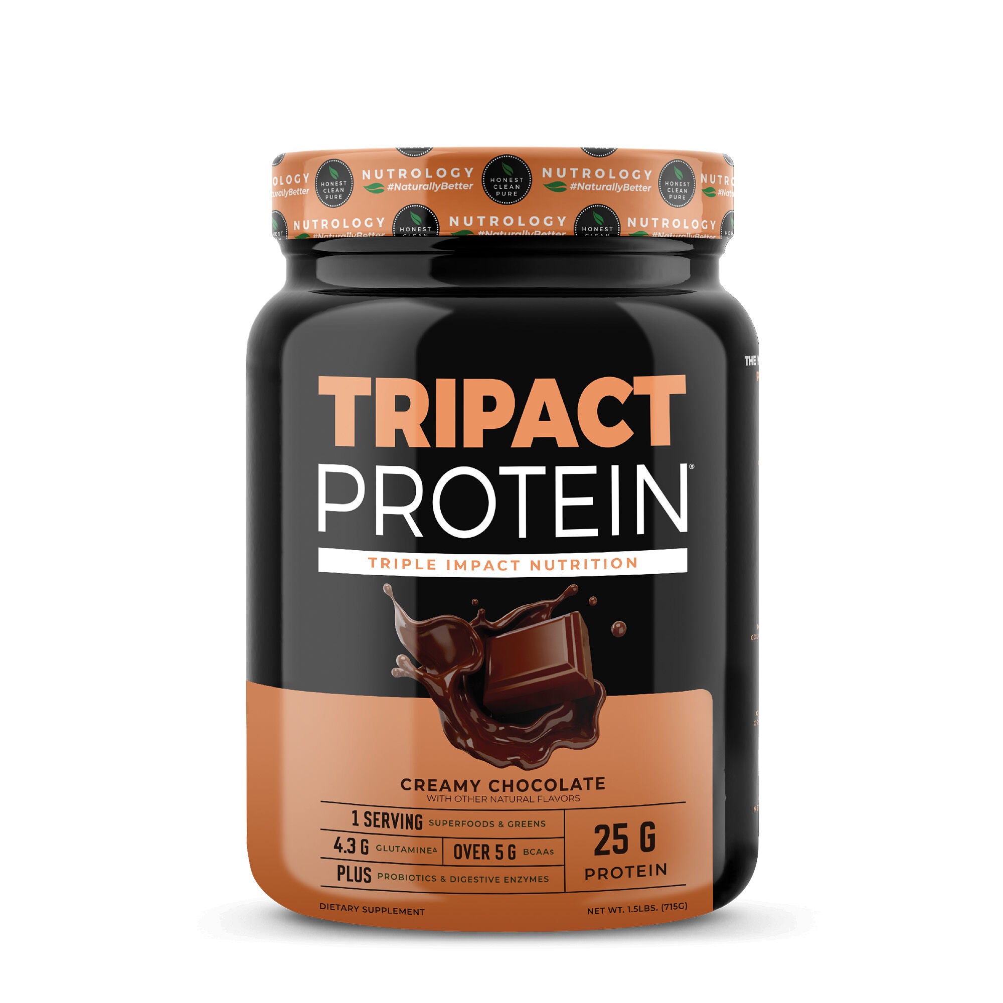 Nutrology - Tripact Protein - Creamy Chocolate - 20 Servings | GNC
