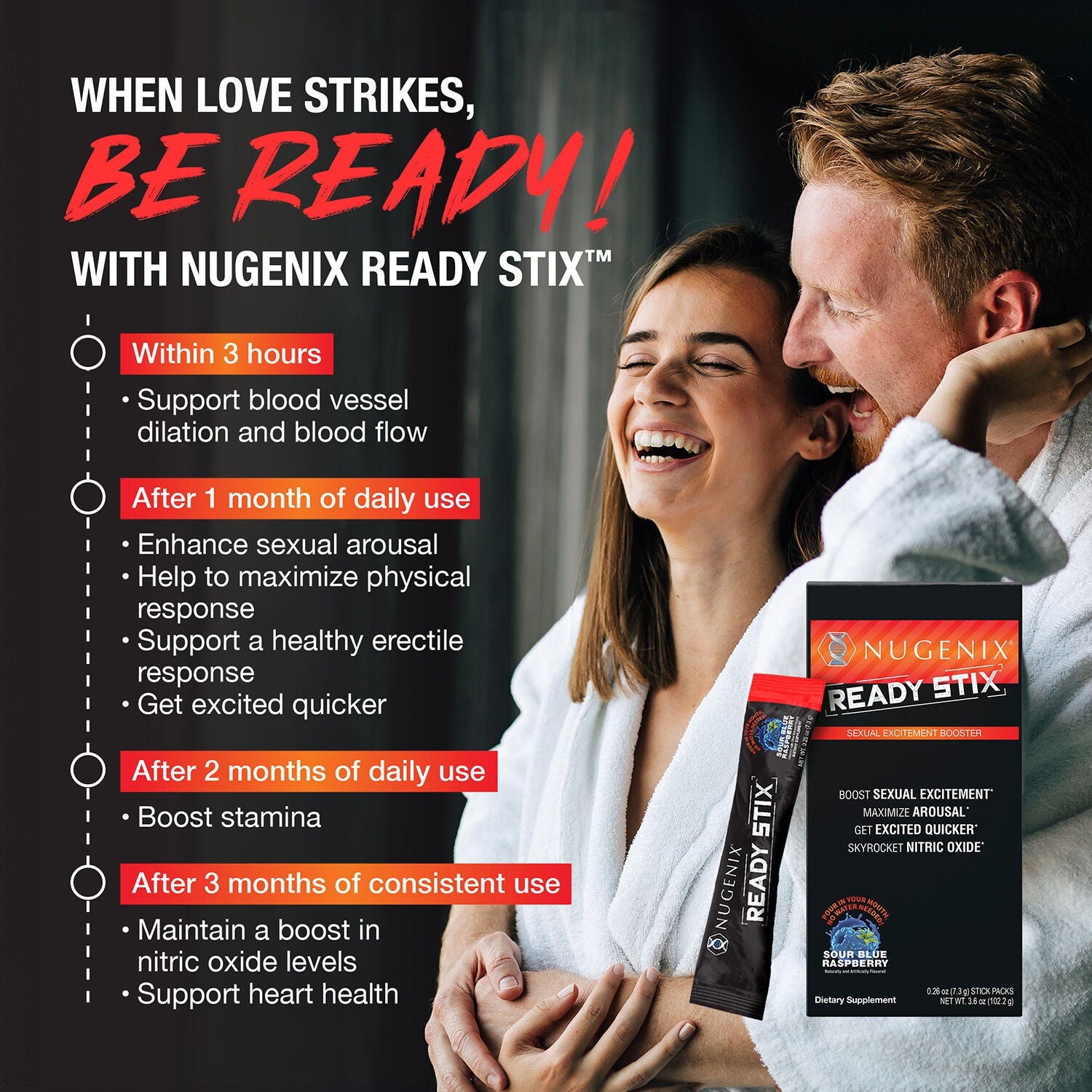 Nugenix® - Ready Stix - Sour Blue Raspberry (14 Stick Packs) | GNC