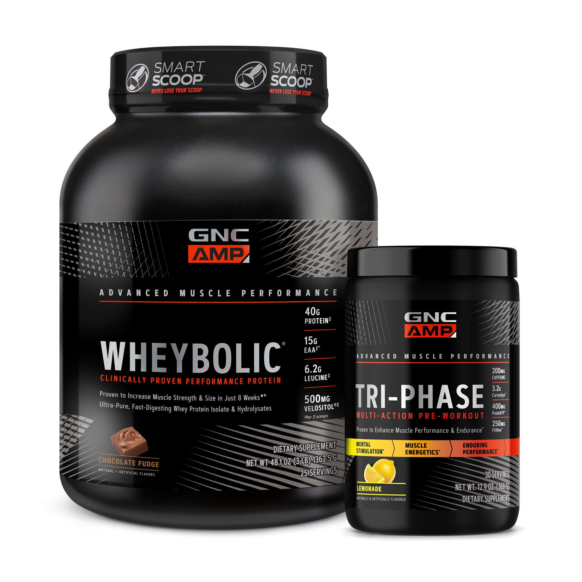 GNC AMP GNC AMP Wheybolic + Tri Phase Pre Workout Bundle | GNC