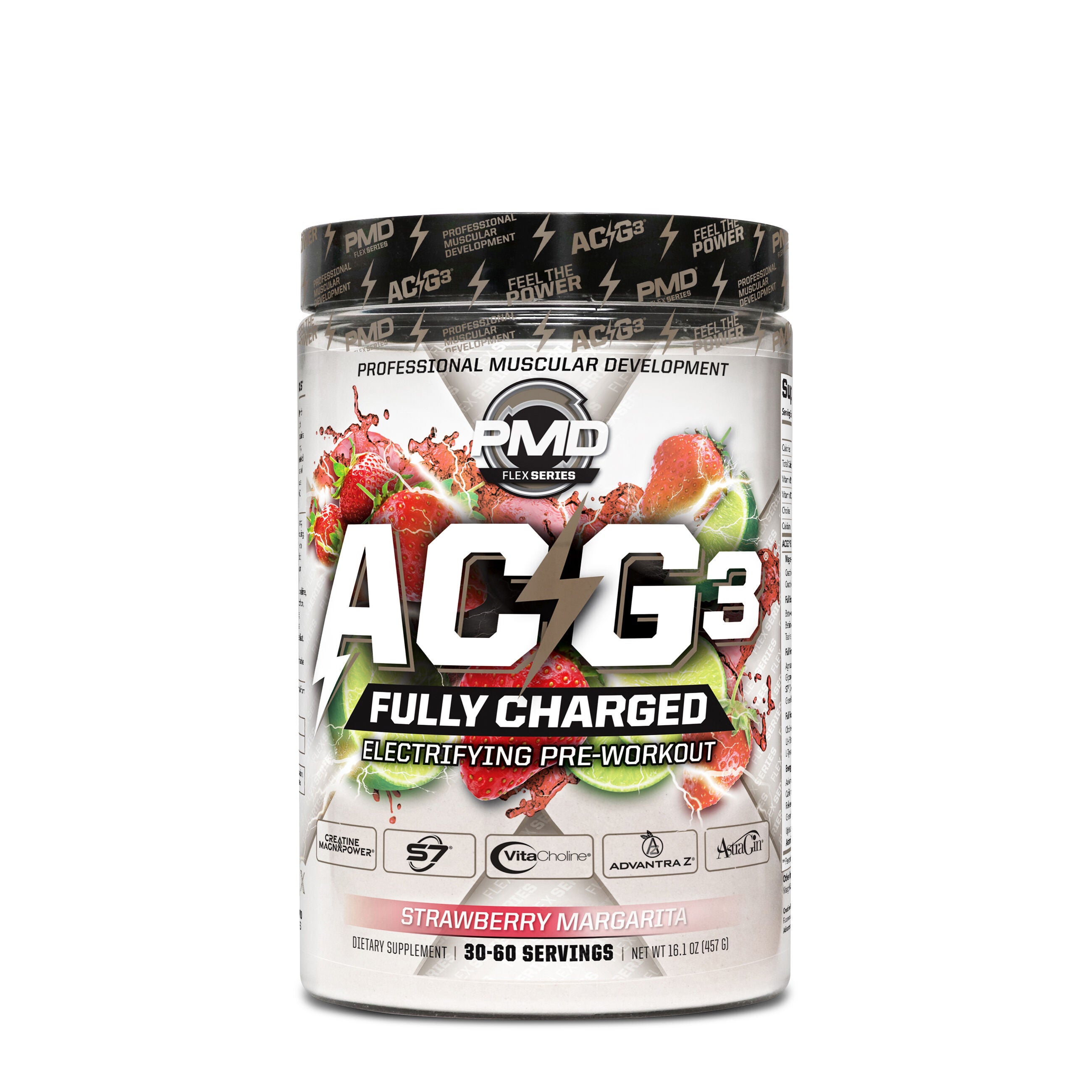 PMD® - ACG3 Fully Charged Pre-Workout - Strawberry Margarita (30-60 ...