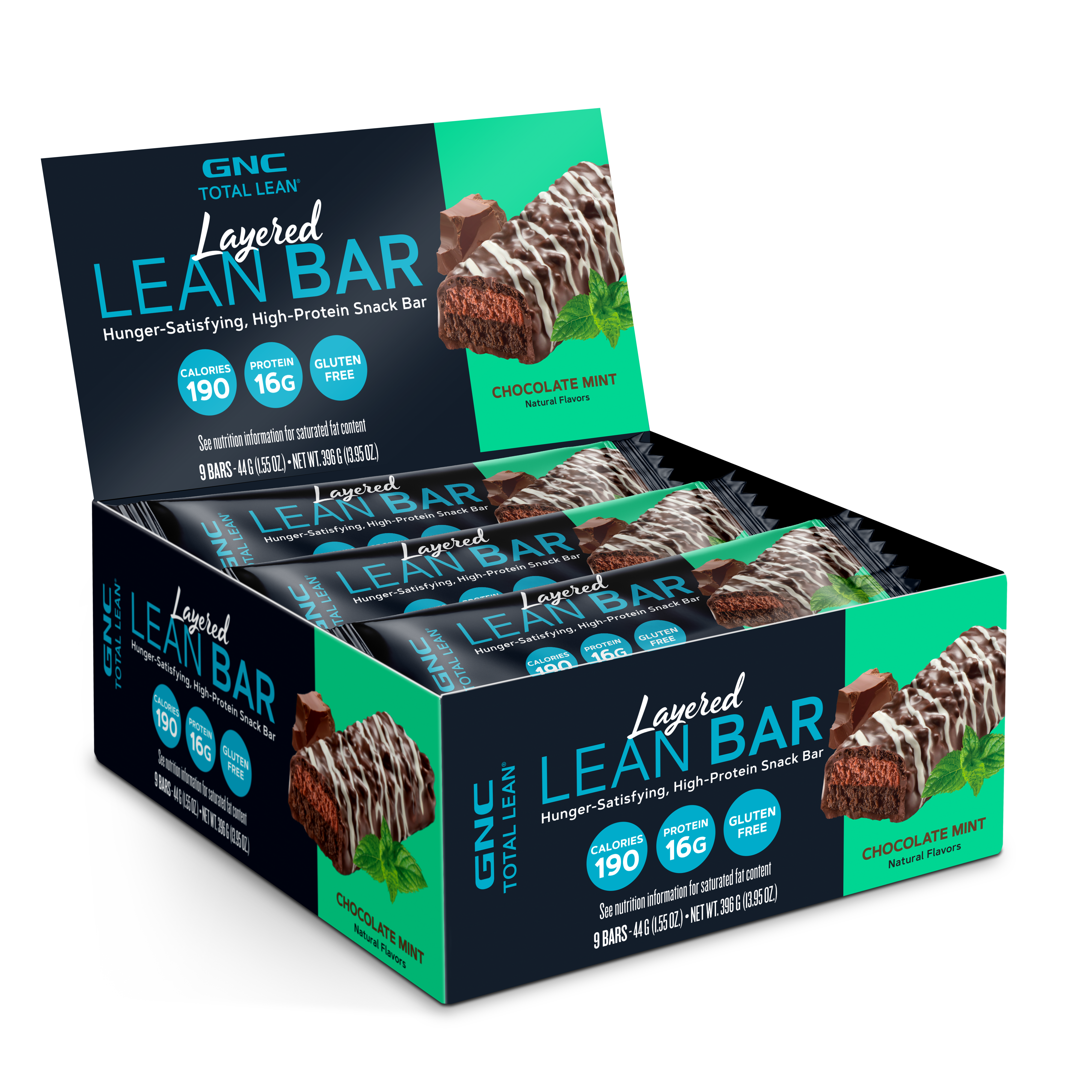 GNC Total Lean® - Layered Lean Bar - Chocolate Mint (9 Bars) | GNC