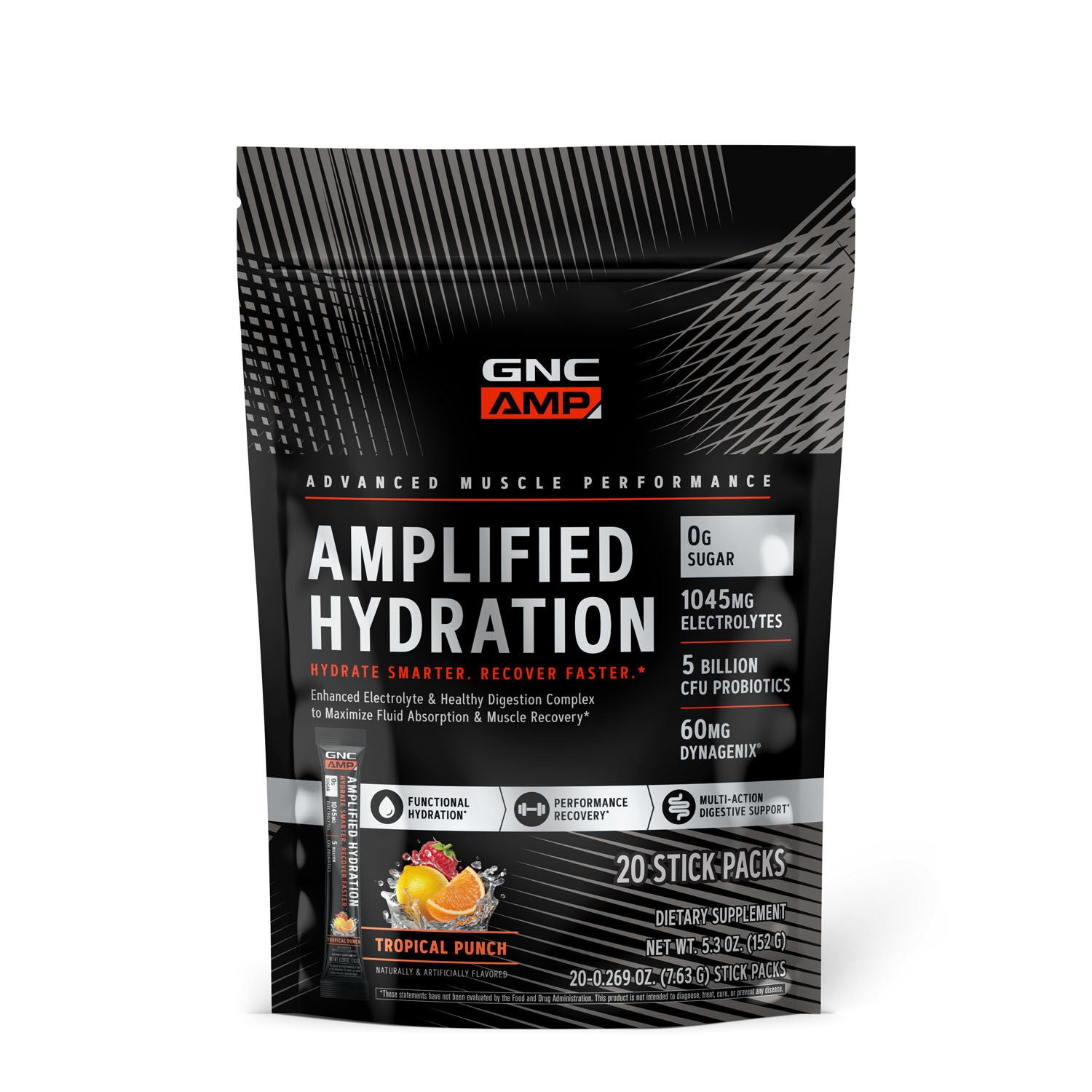 Amplified Hydration - Tropical Punch (20 Stick Packs) Tropical Punch | GNC