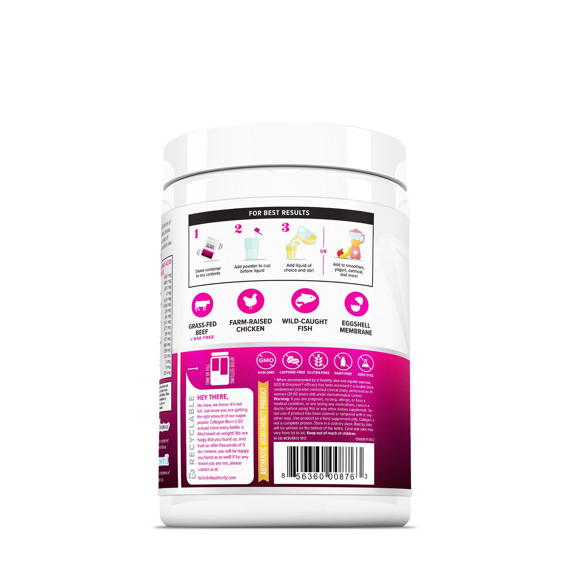 Vitauthority - Multi Collagen Burn - Unflavored - 20 Servings | GNC