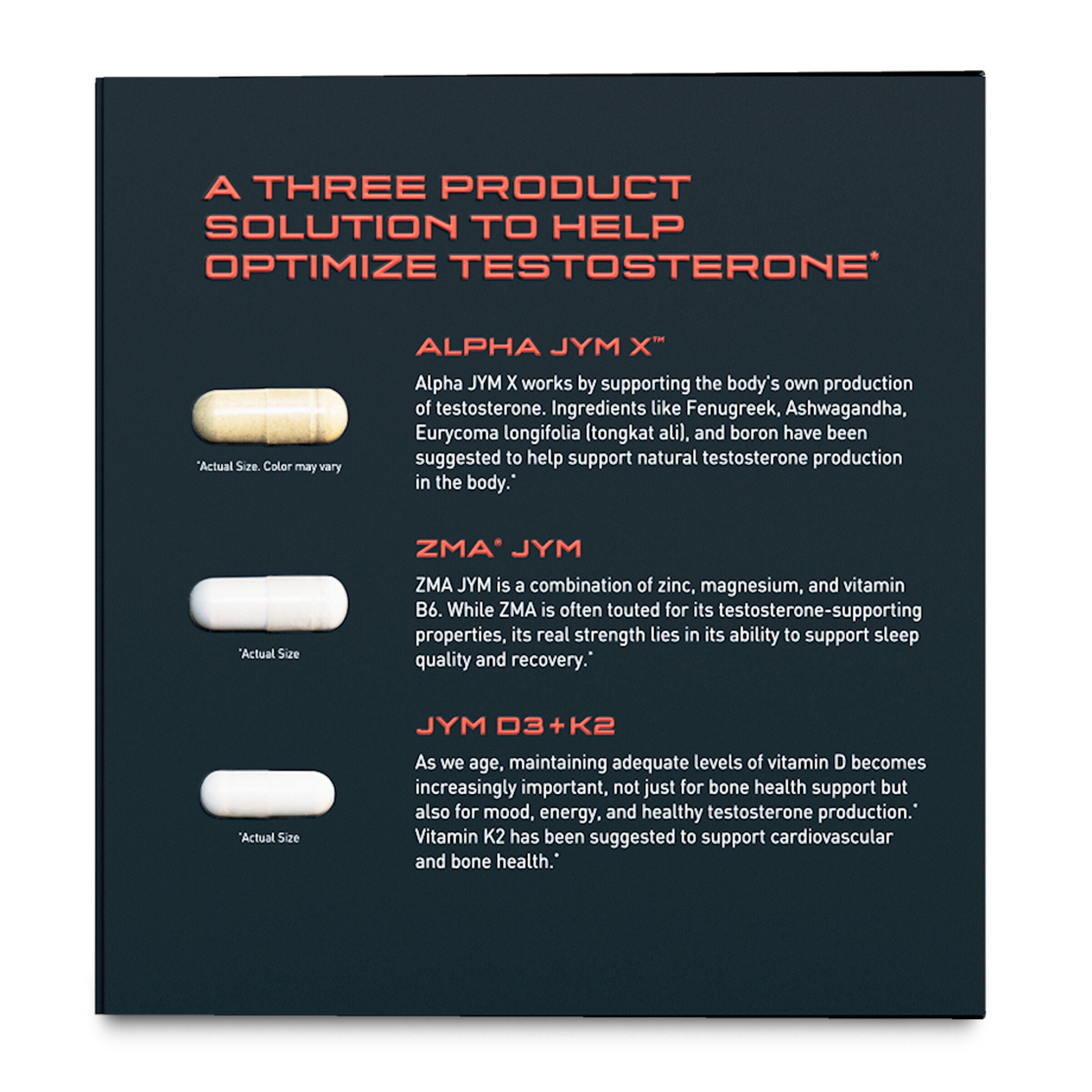 Jym® - Alpha Stack AM/PM Testosterone Optimization System - 60 Packs ...